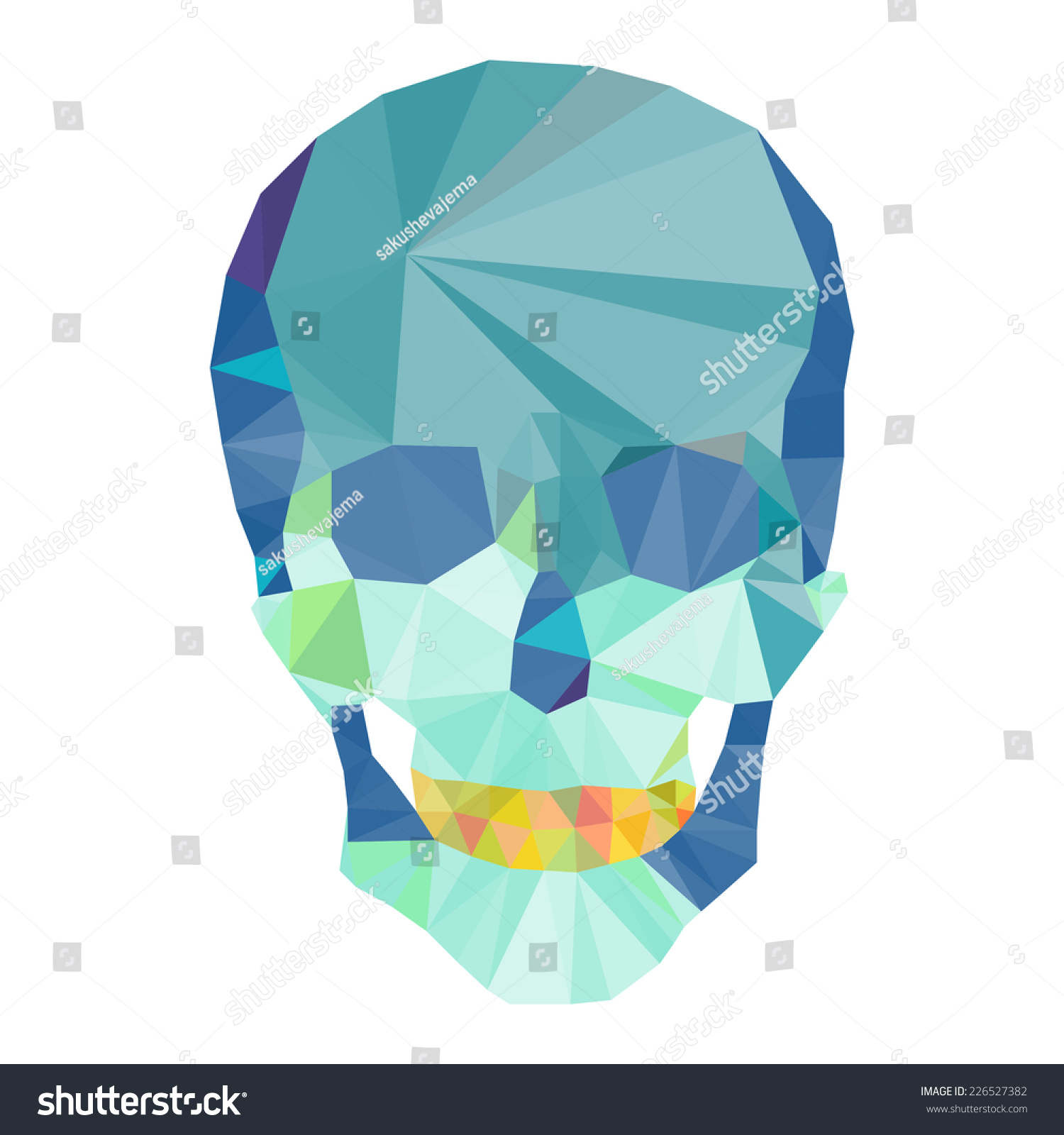 Abstract Human Skull Vector Illustration Stock Vector (Royalty Free ...
