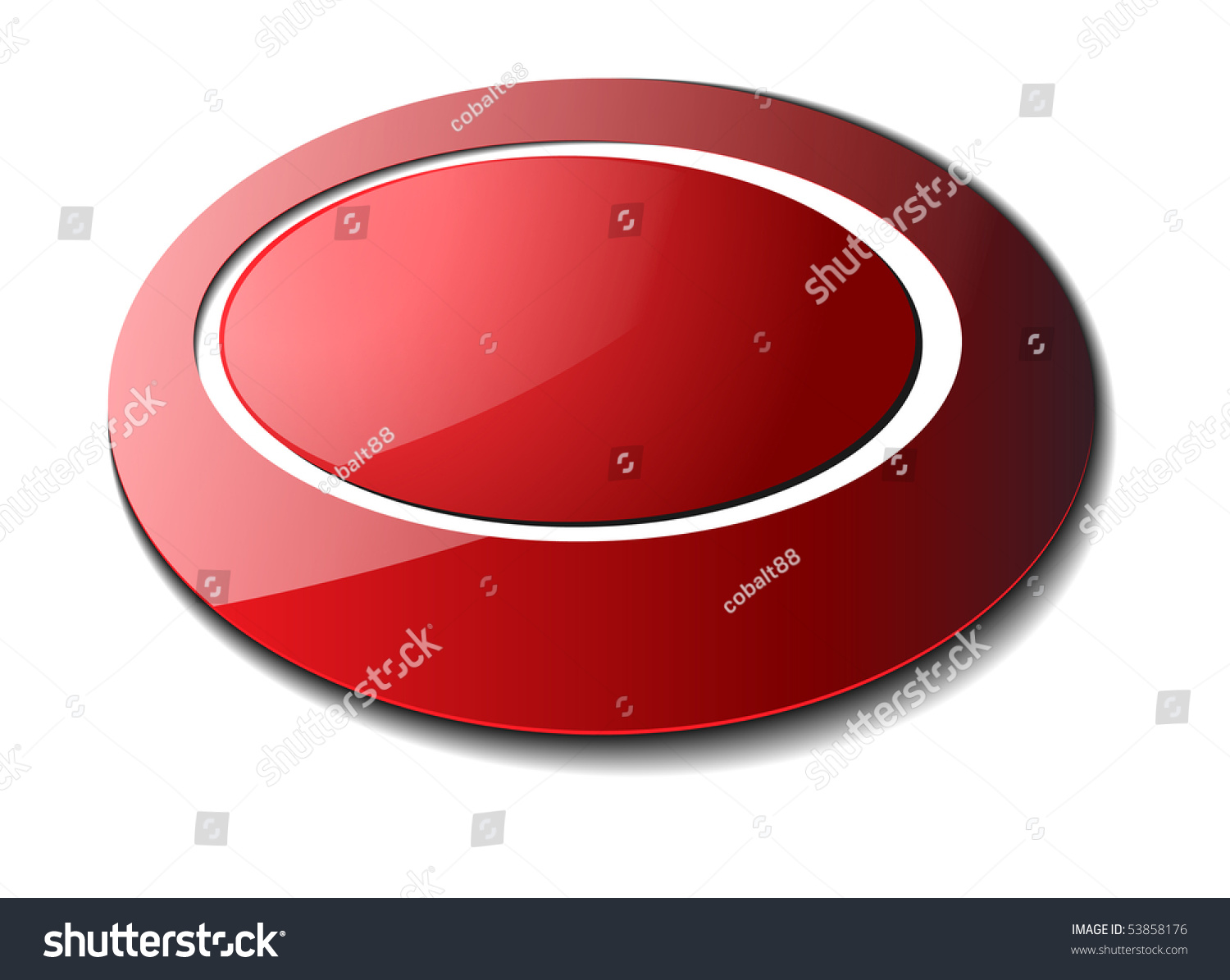 Abstract Icon 3d Red Glossy Ellipses Stock Vector (Royalty Free) 53858176