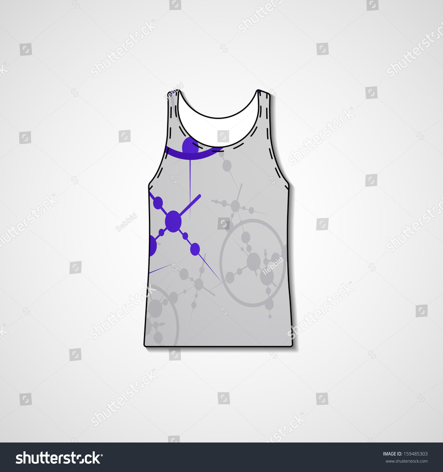 Abstract Illustration On Singlet Template Editable Stock Vector ...
