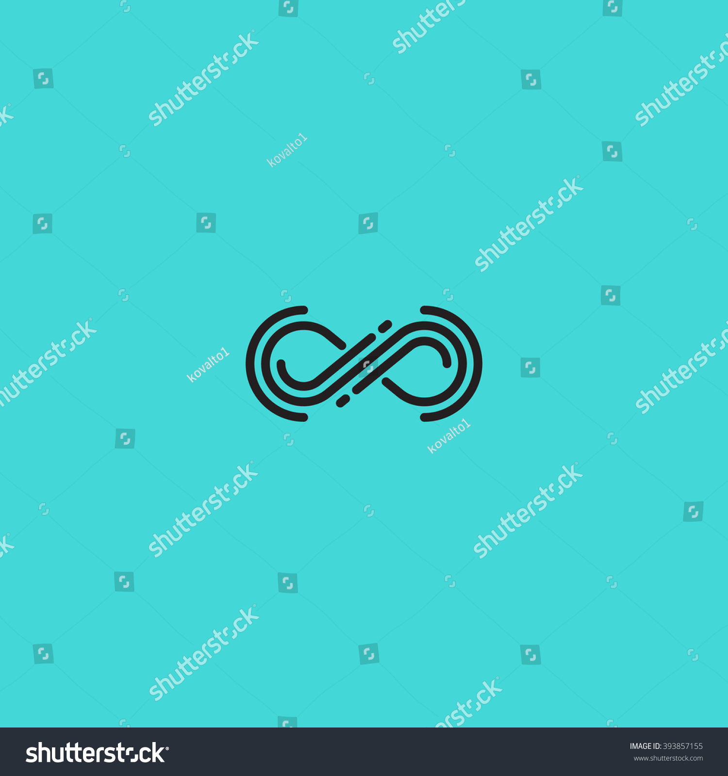 Abstract Infinity Symbol Vector Illustration Line Stock Vector (Royalty ...
