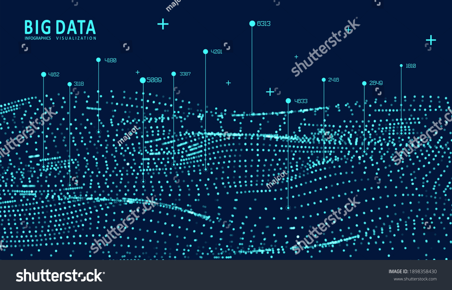 Abstract Infographics Visualization Big Data Code Stock Vector (Royalty ...