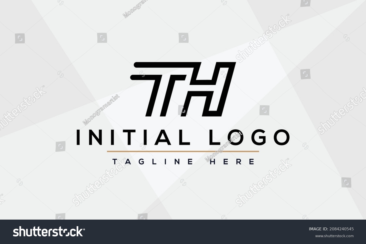 Abstract Initial Logo Vector Initials Th Stock Vector (Royalty Free ...
