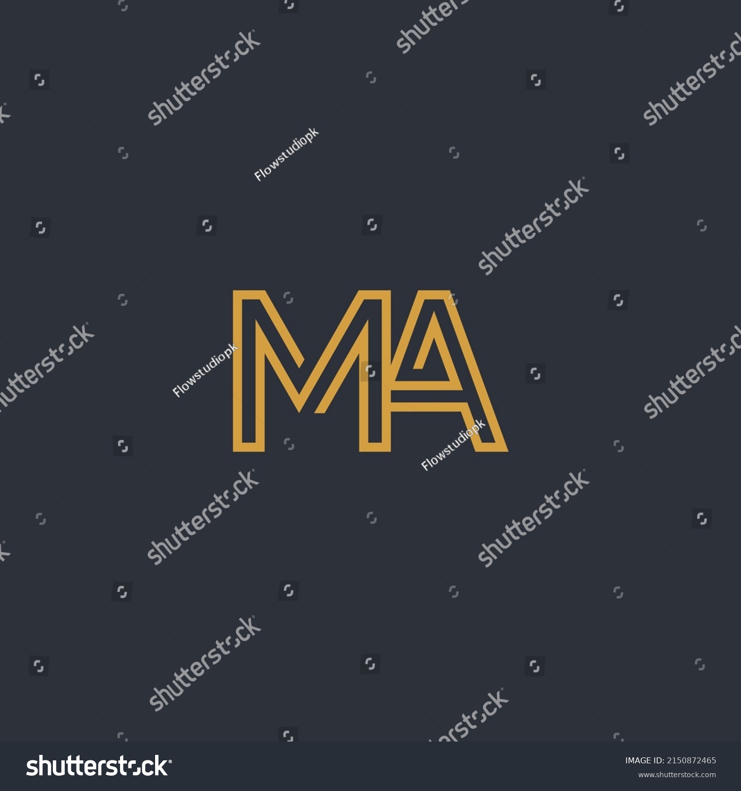 Abstract Initial Ma Letter Icon Logo Stock Vector (Royalty Free ...