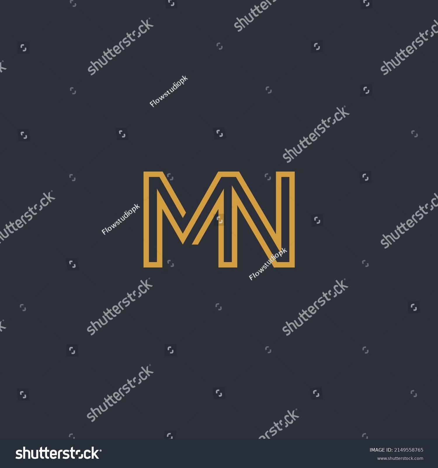 Abstract Initial Mn Letter Icon Logo Stock Vector (Royalty Free ...