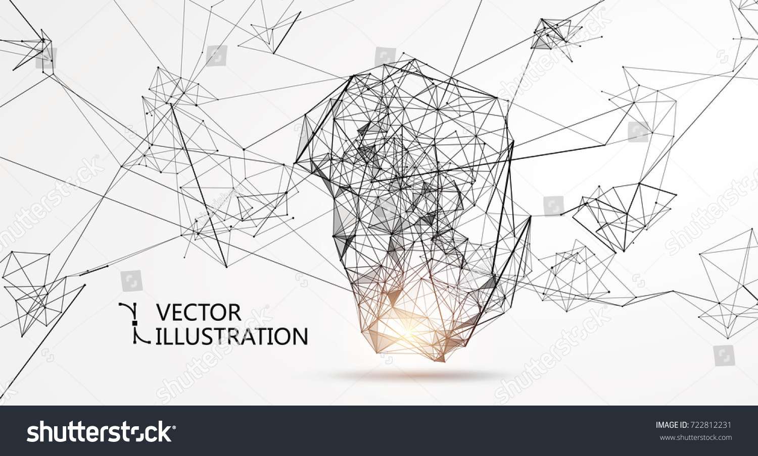 Abstract Irregular Graphic Network Connections Stock Vector (Royalty ...