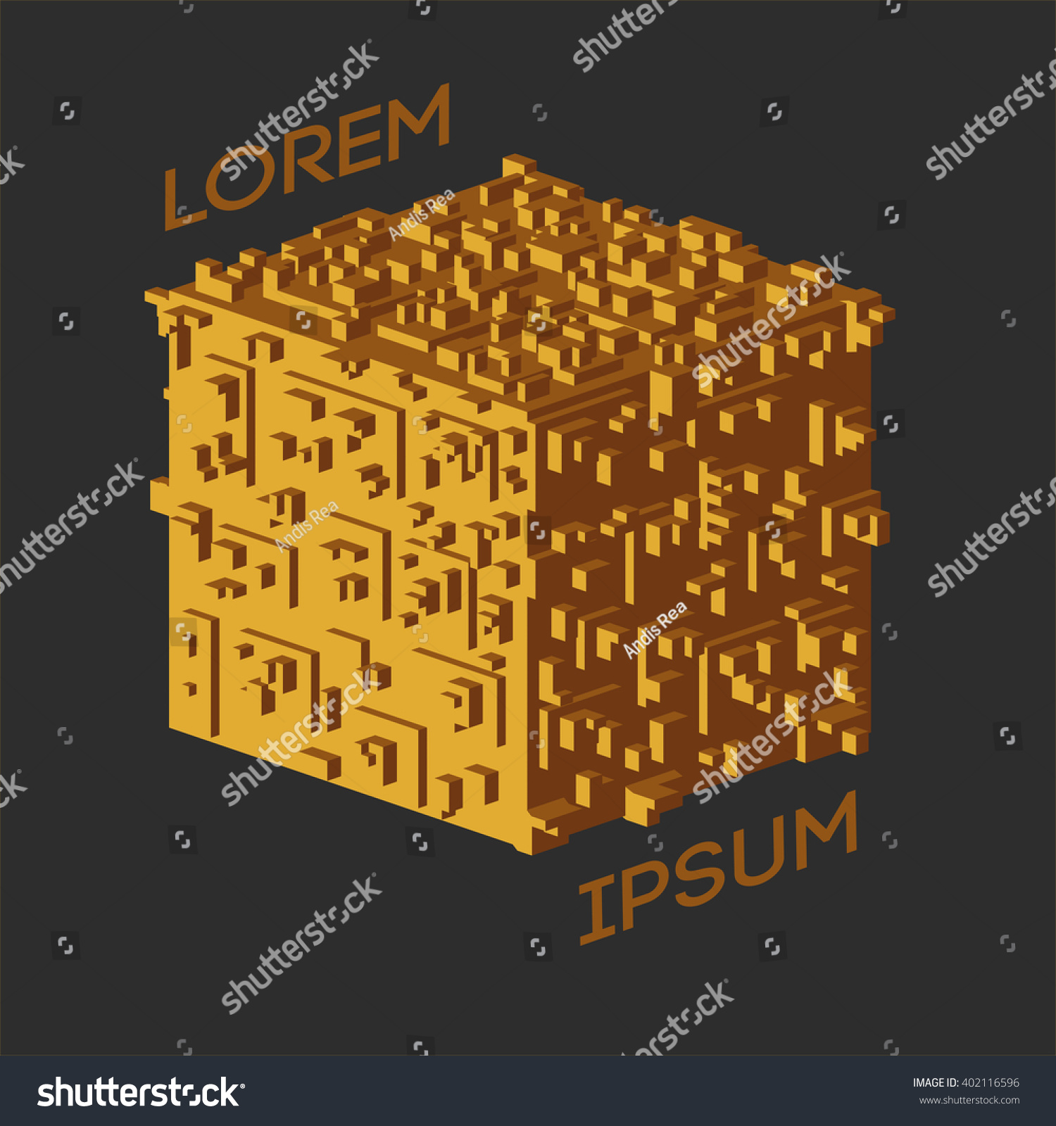 Abstract Isometric Cube Logo Vector Illustration Stock Vector (Royalty ...