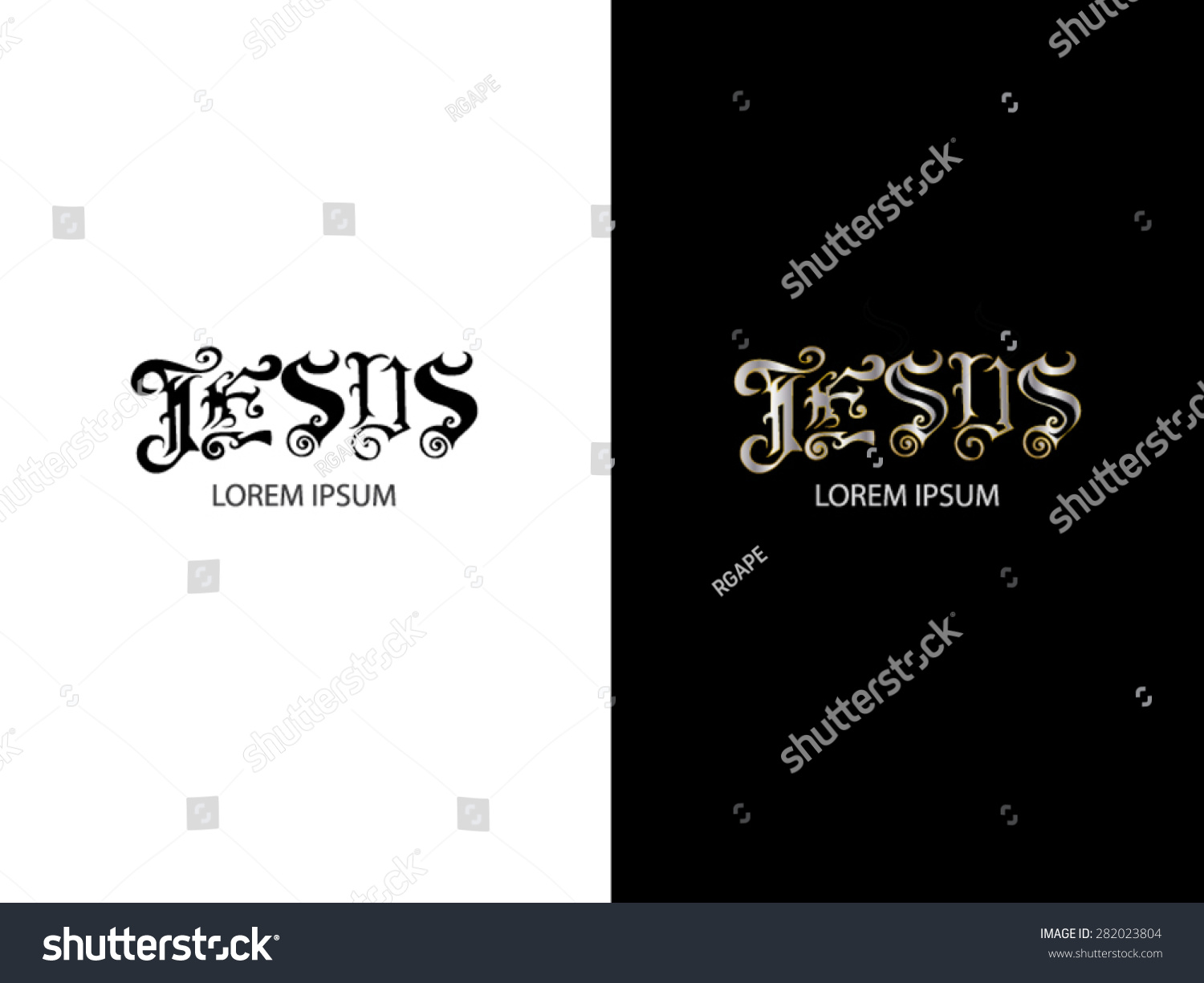 Abstract Jesus Christ Logo Vector Stock Vector (Royalty Free) 282023804 ...