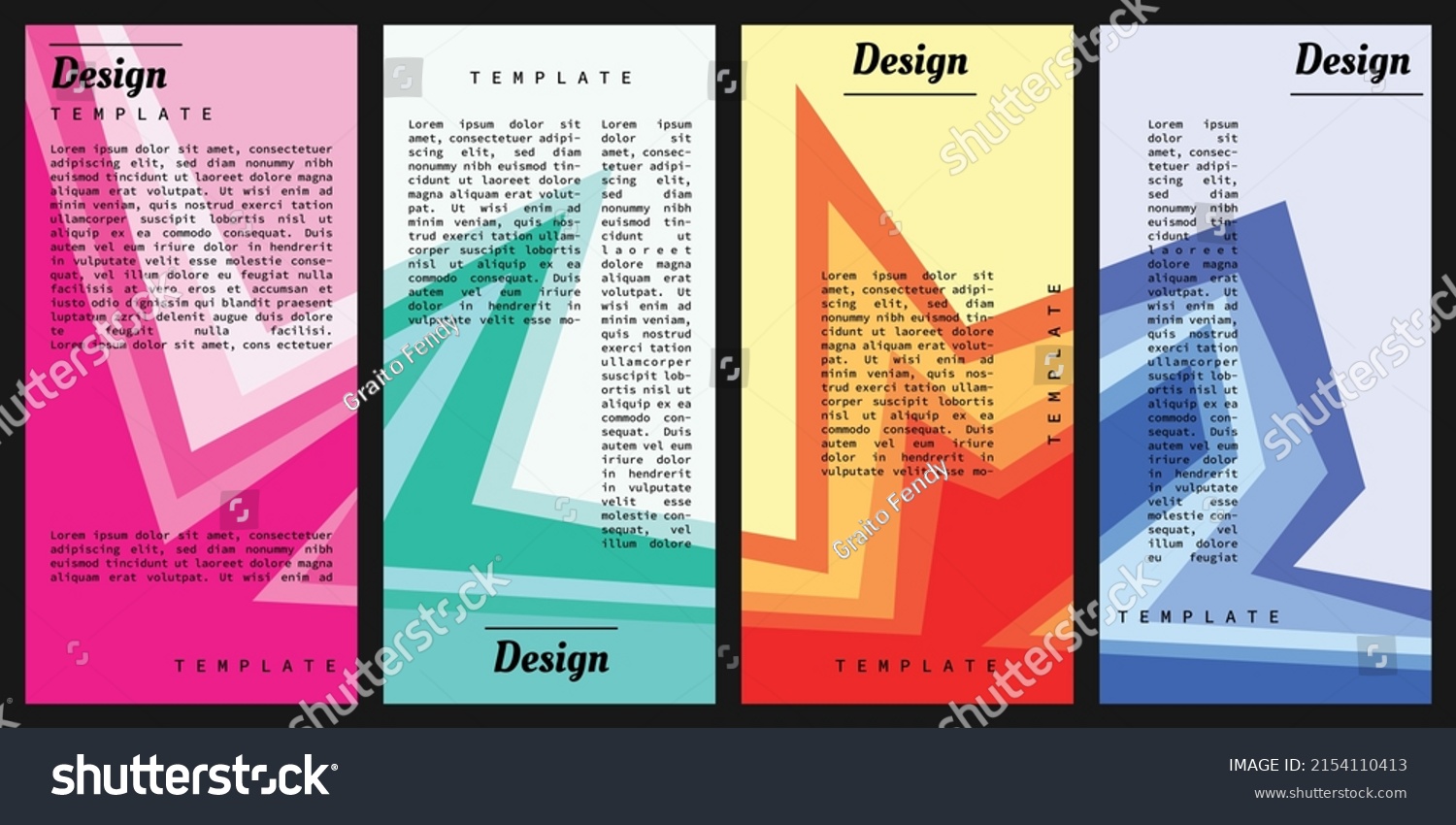 Abstract Layer Shape Background Template Set Stock Vector (Royalty Free ...