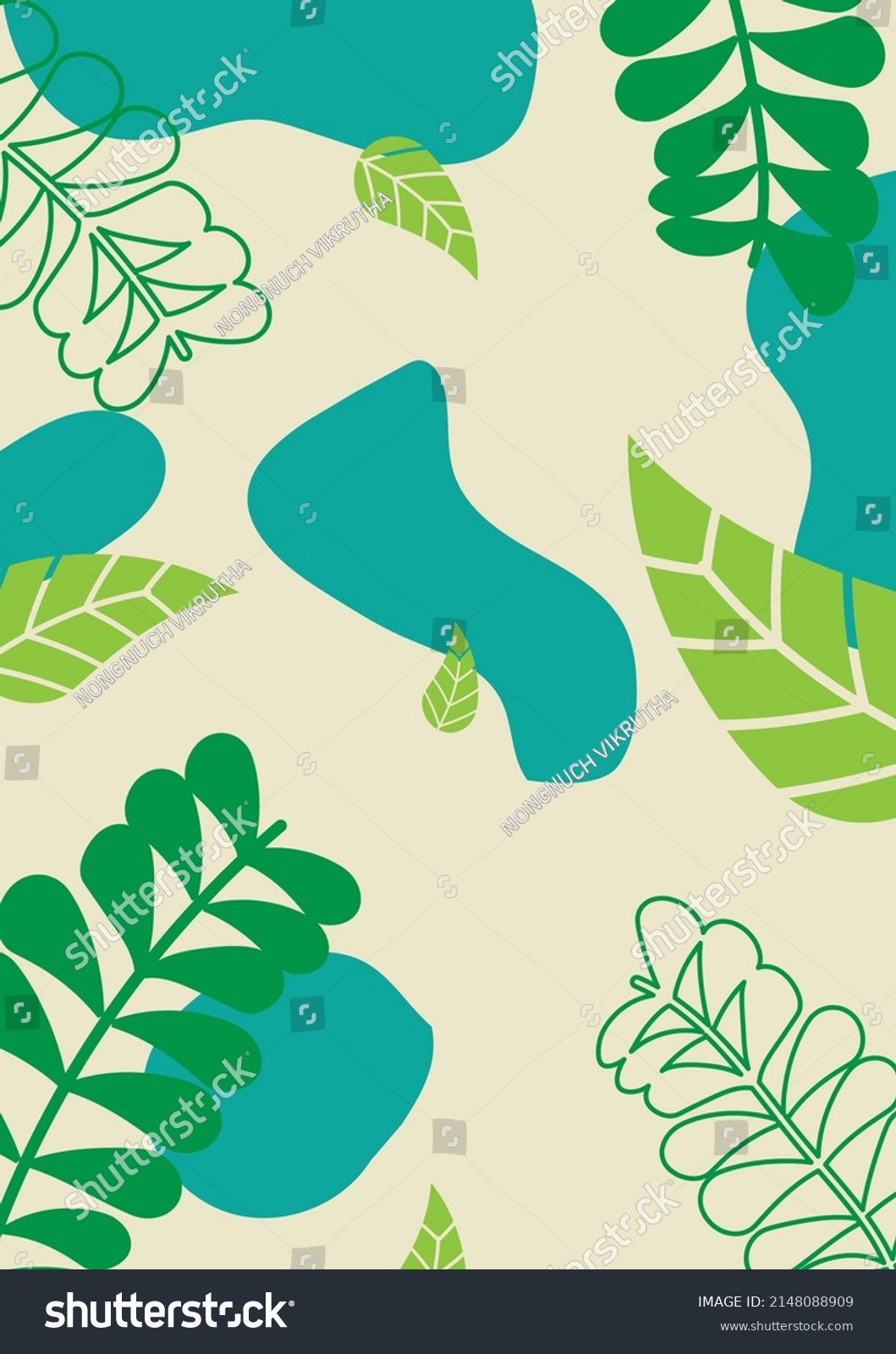 Abstract Leaf Background Design Pattern Wallpaper Stock Vector (Royalty ...