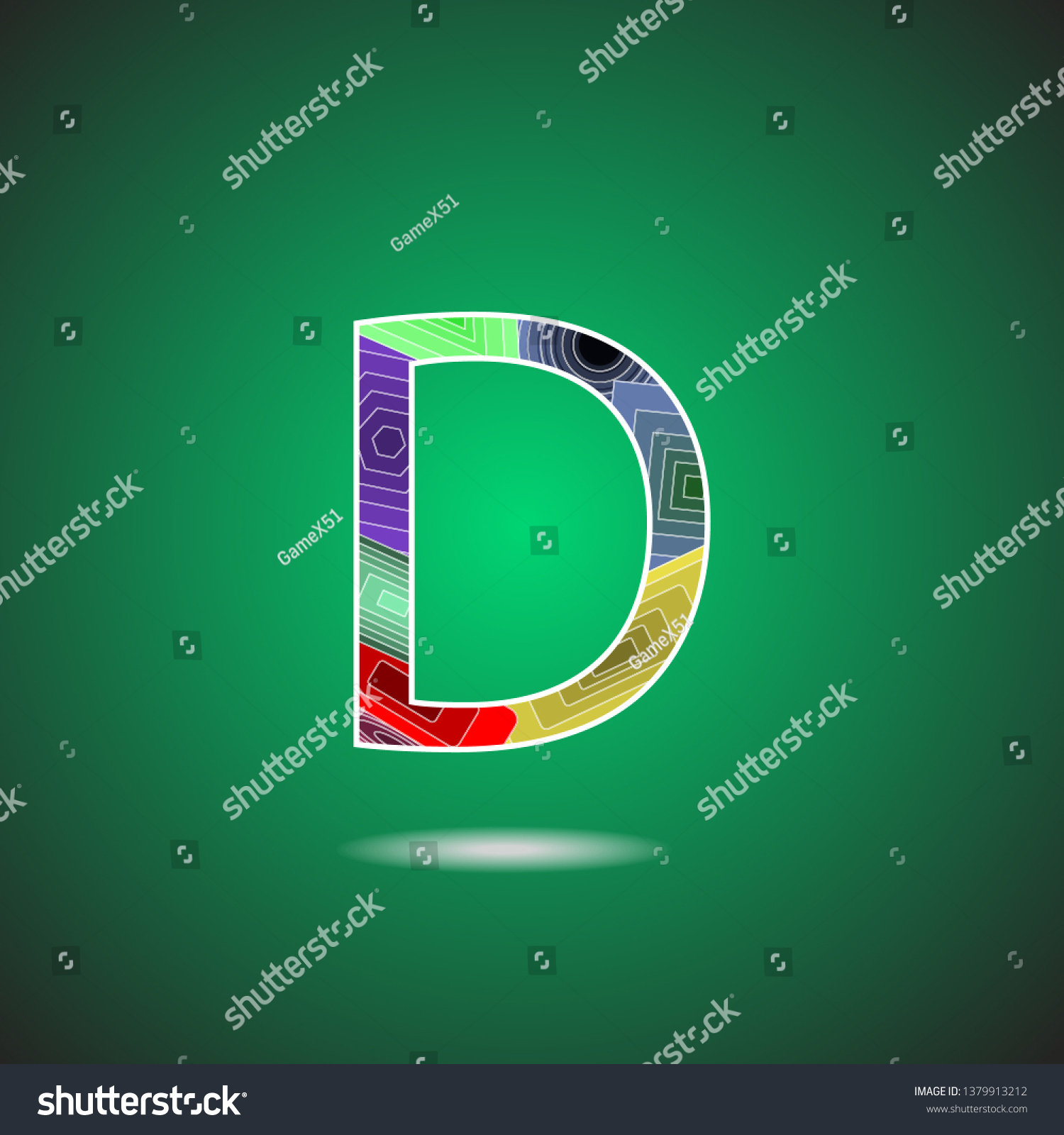 Abstract Letter D Stock Vector (Royalty Free) 1379913212 | Shutterstock