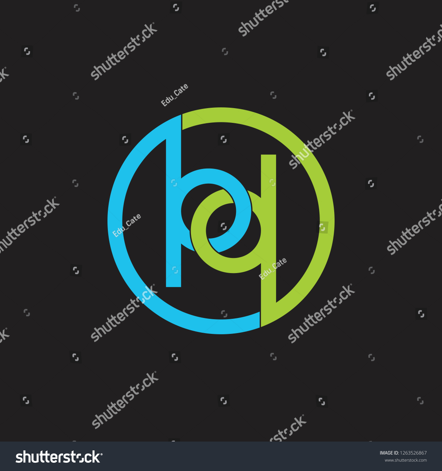 Abstract Letter Hd Circle Linked Logo Stock Vector (Royalty Free ...