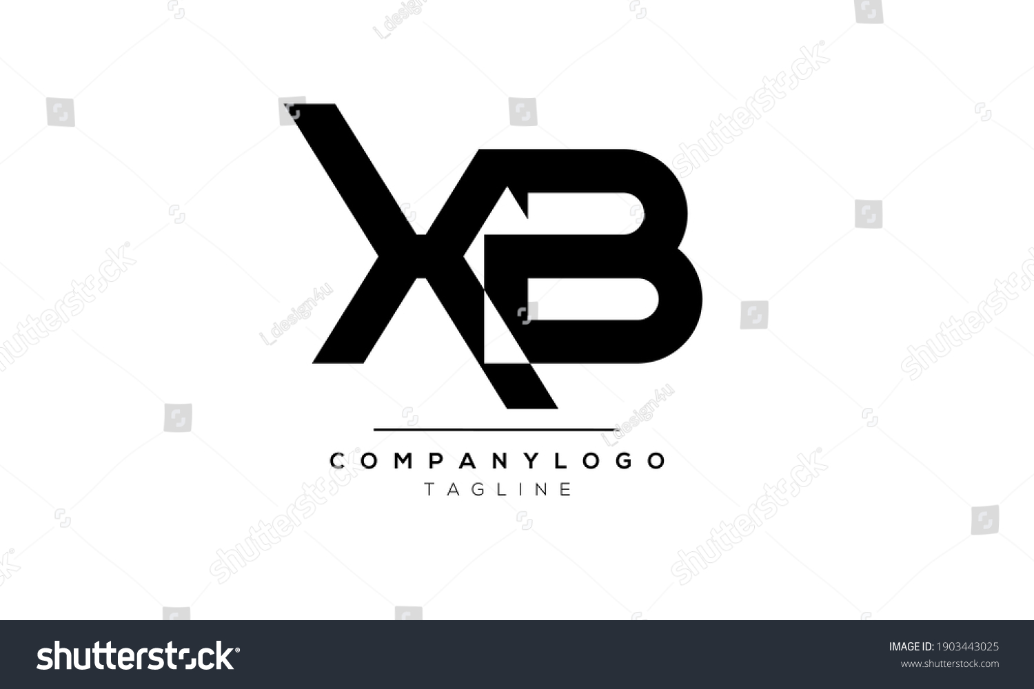 Abstract Letter Initial Bxxb Vector Logo Stock Vector (Royalty Free ...