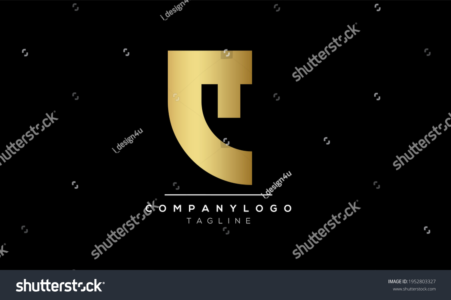 Abstract Letter Initial Ct Vector Logo Stock Vector (Royalty Free ...