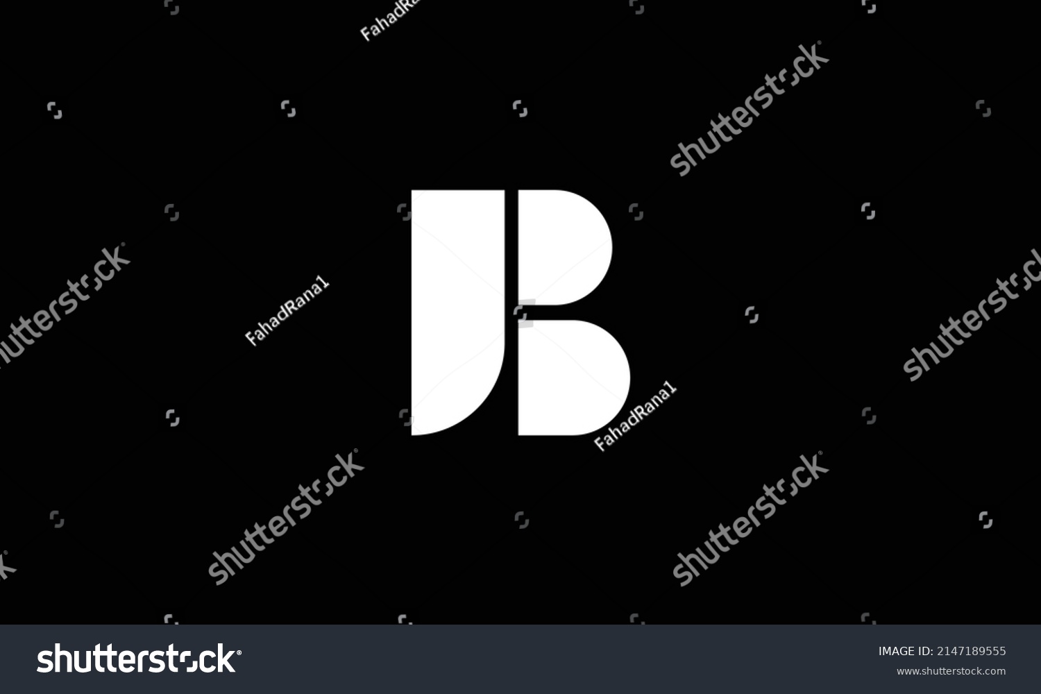 Abstract Letter Initial Jbb Vector Logo Stock Vector (Royalty Free ...