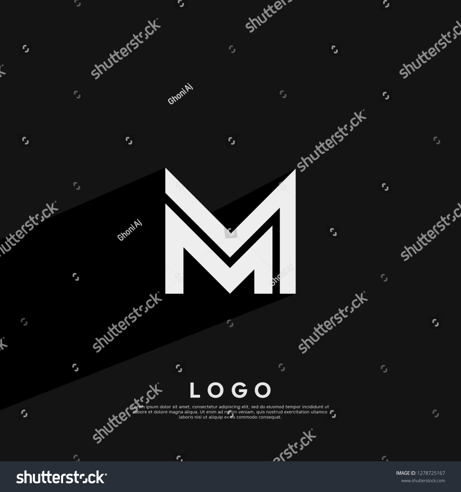 Abstract Letter M Logo Design Template Stock Vector (Royalty Free ...