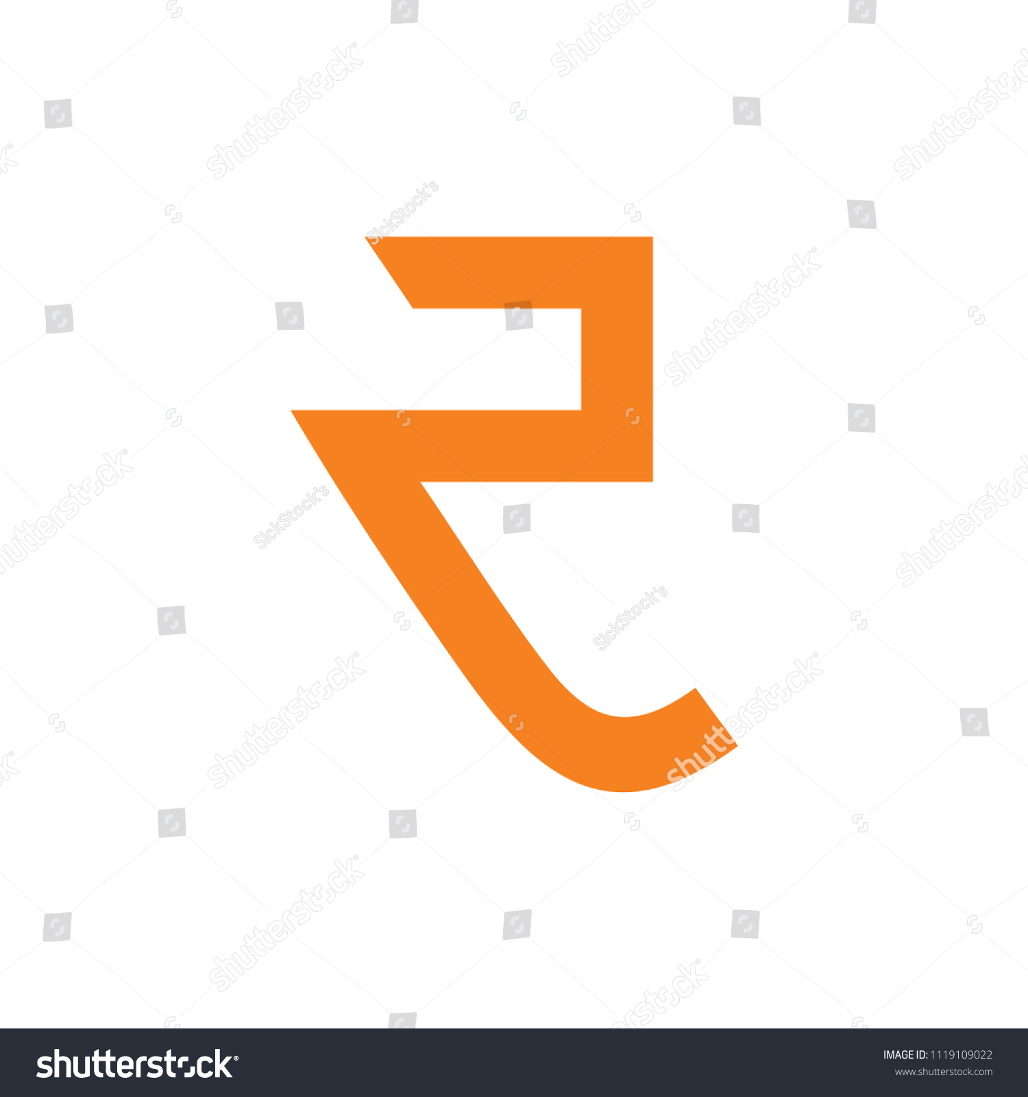 Abstract Letter 2r Simple Logo Vector Stock Vector (Royalty Free ...