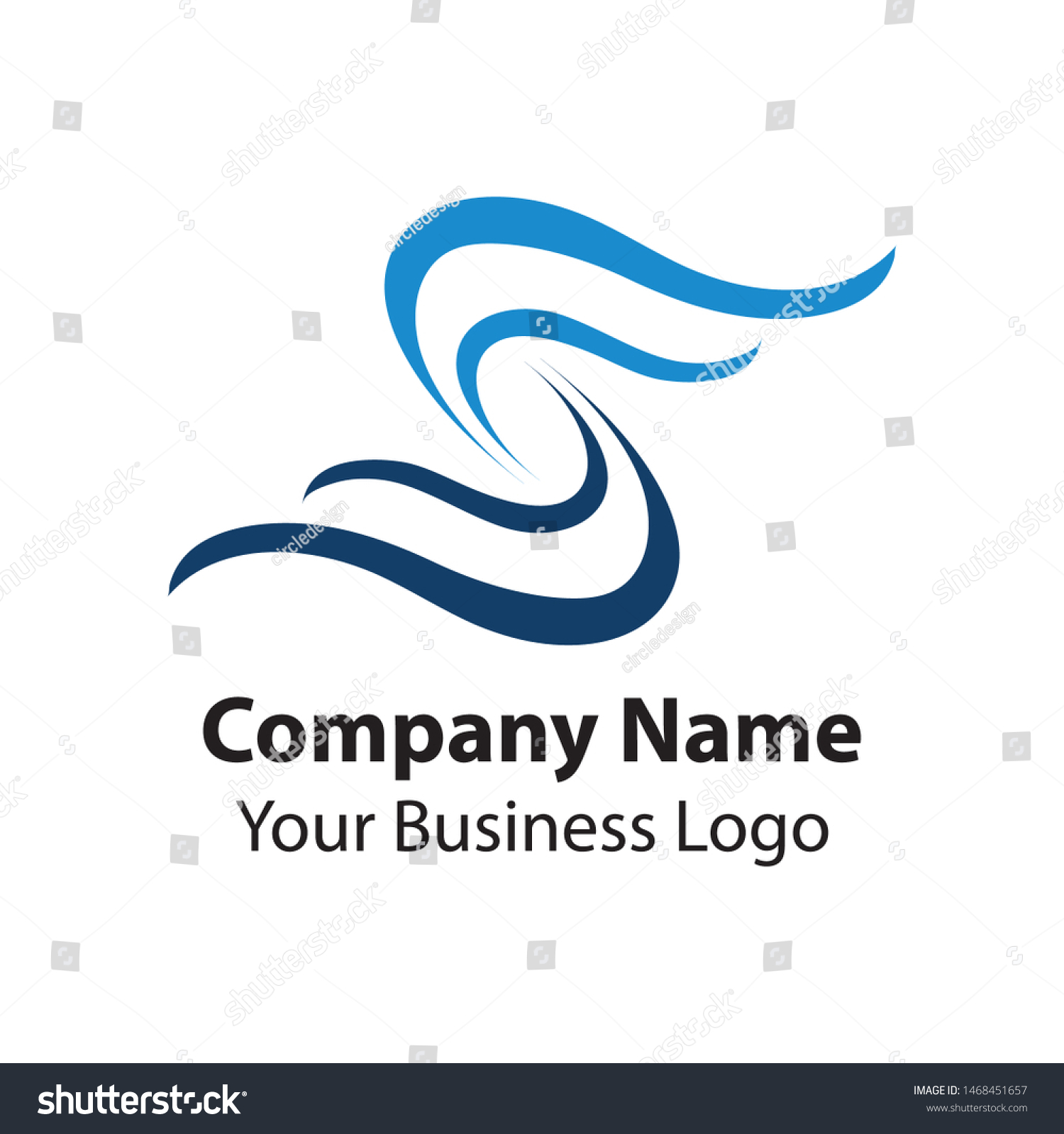 Abstract Letter S Shape Wave Logo Stock Vector (Royalty Free ...
