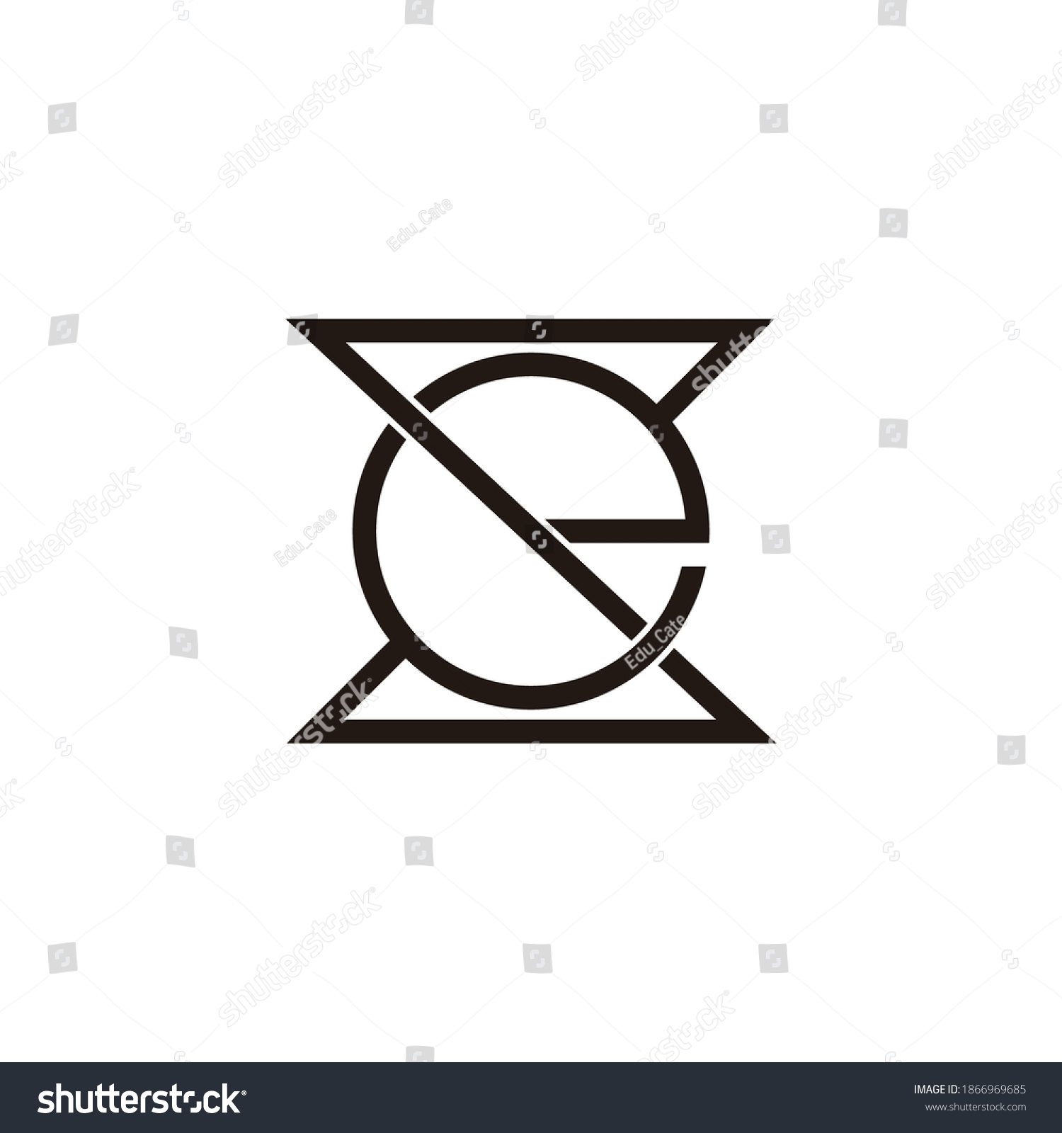 Vektor Stok Abstract Letter Se Linked Overlapping Line (Tanpa Royalti ...