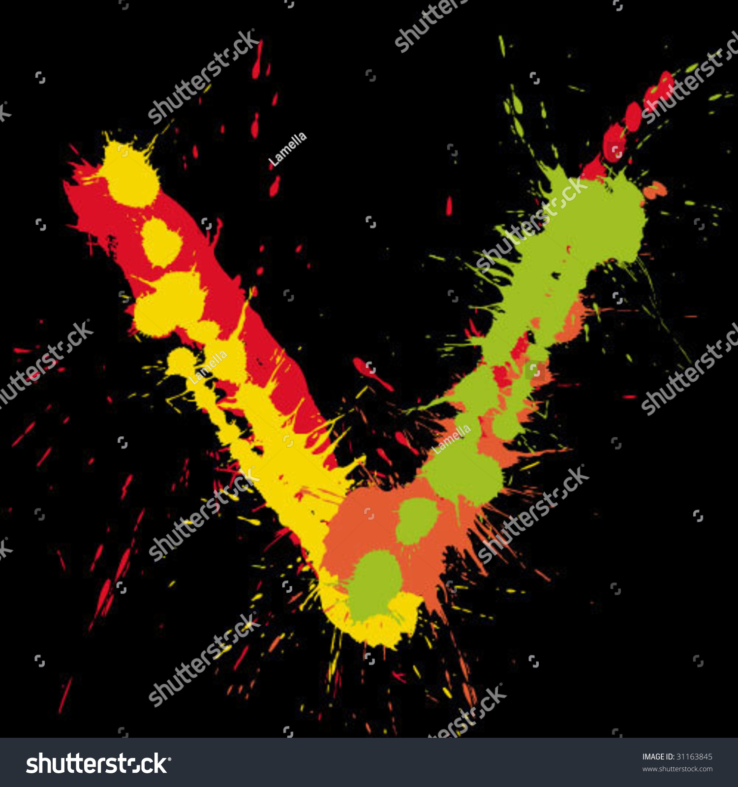 Background Color V Shaped Design