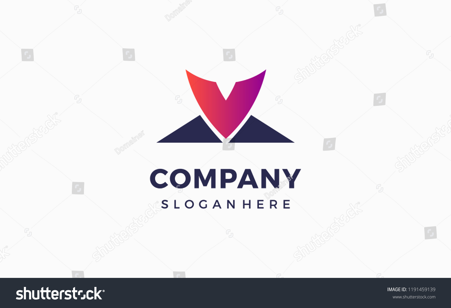Abstract Letter V Vector Logo Stock Vector (Royalty Free) 1191459139 ...