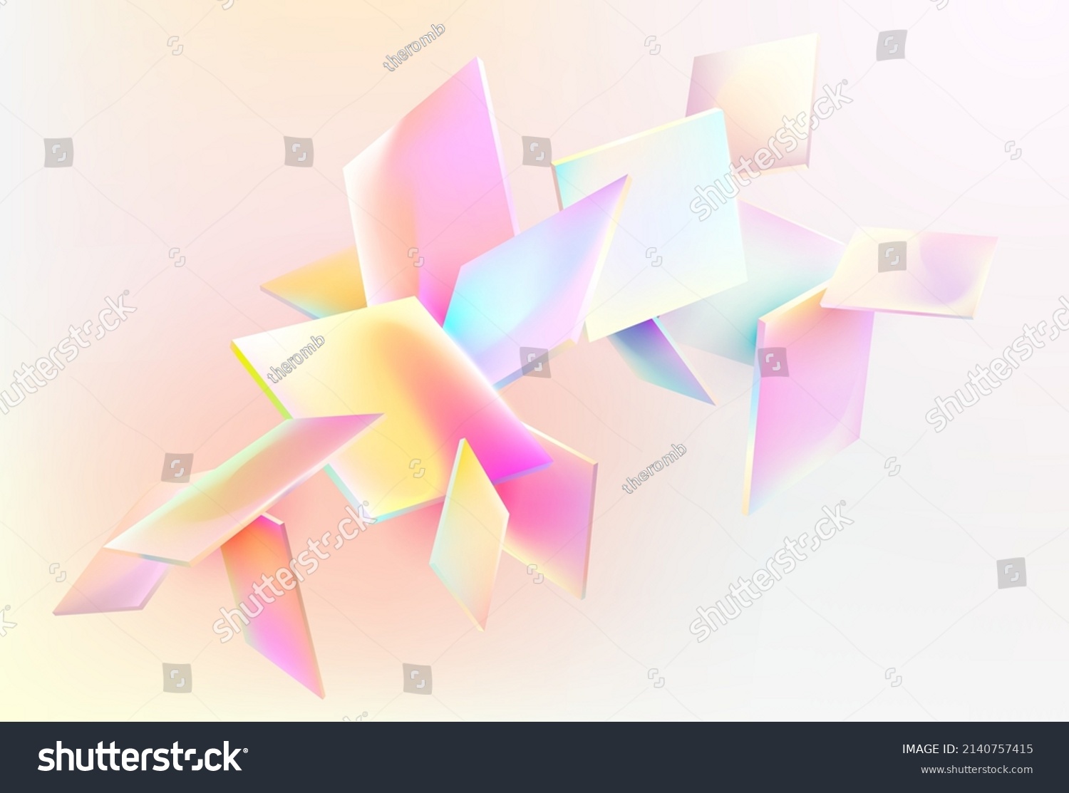 Abstract Light Geometric Shapes 3d Vector Stock Vector (Royalty Free ...