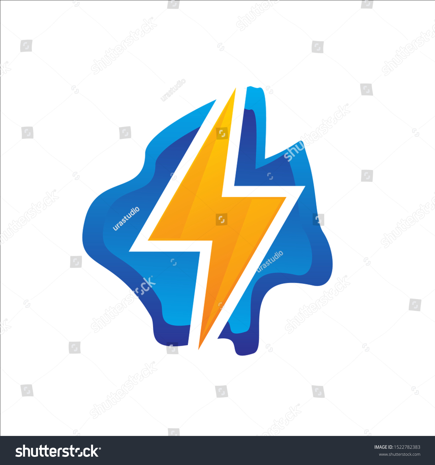 Abstract Lightning Logo Design Vector Stock Vector (Royalty Free ...