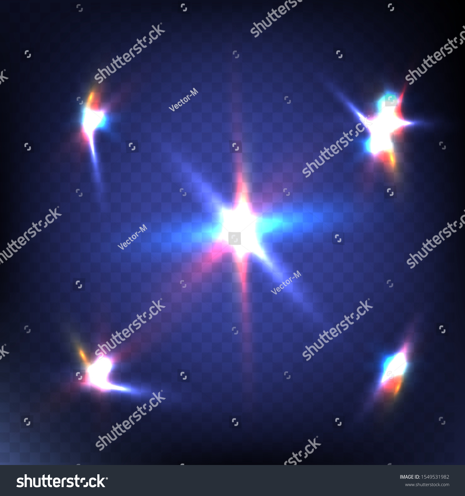 Abstract Lights Vector Illustration Set Stock Vector (Royalty Free ...