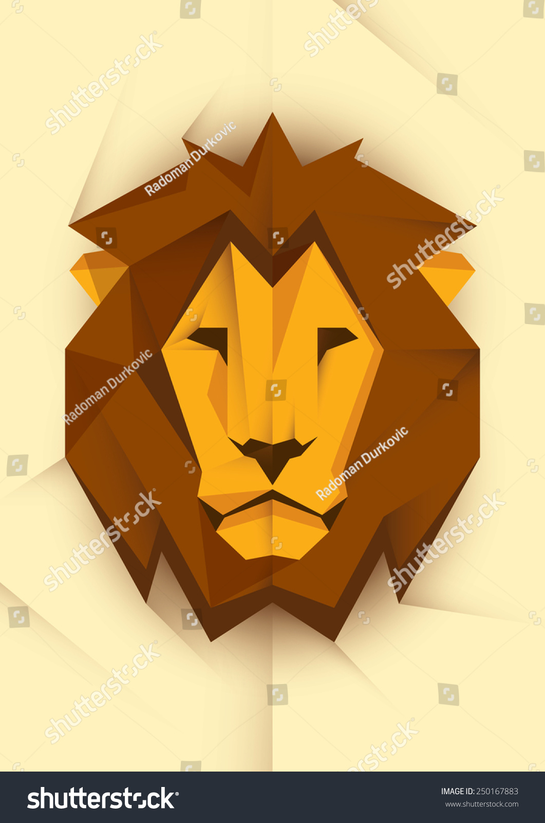 Abstract Lions Head Vector Illustration Stock Vector (Royalty Free ...