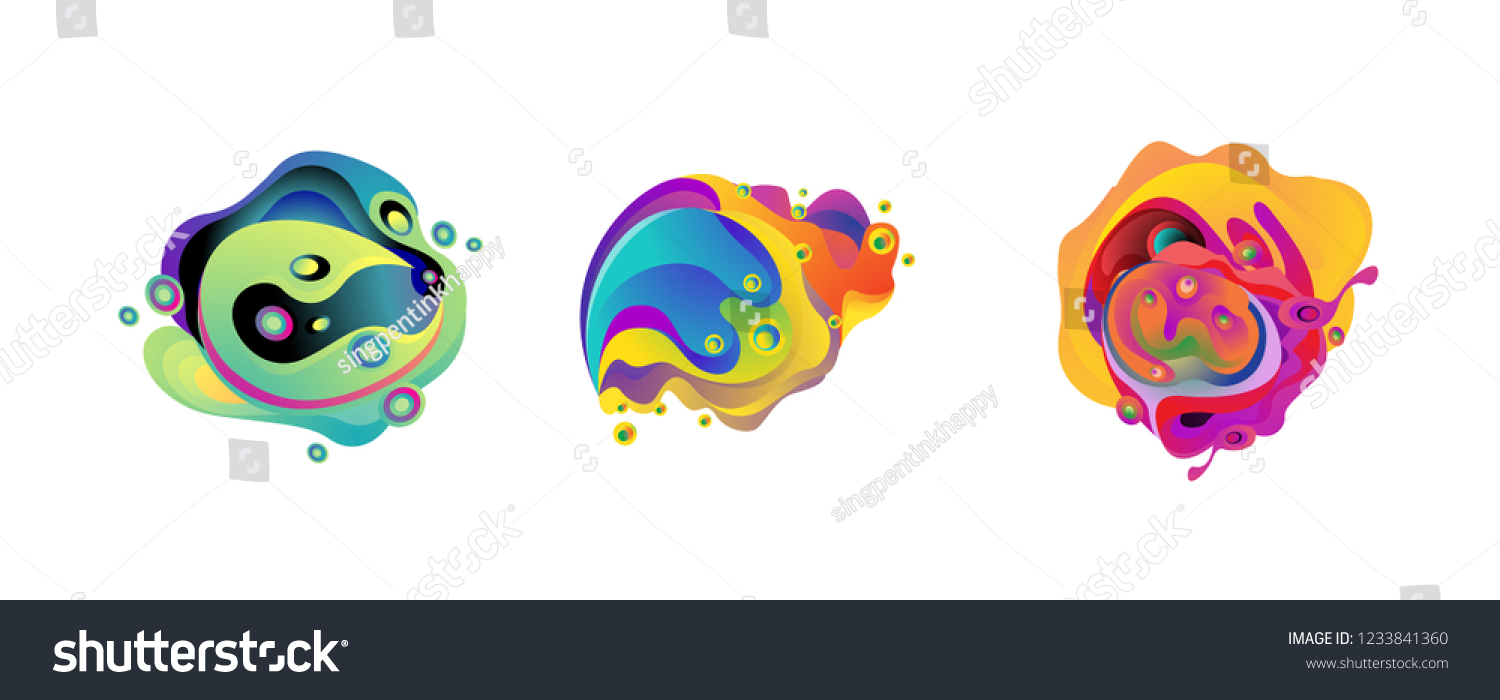Abstract Liquid Shape Fluid Design Isolated Stock Vector (Royalty Free ...