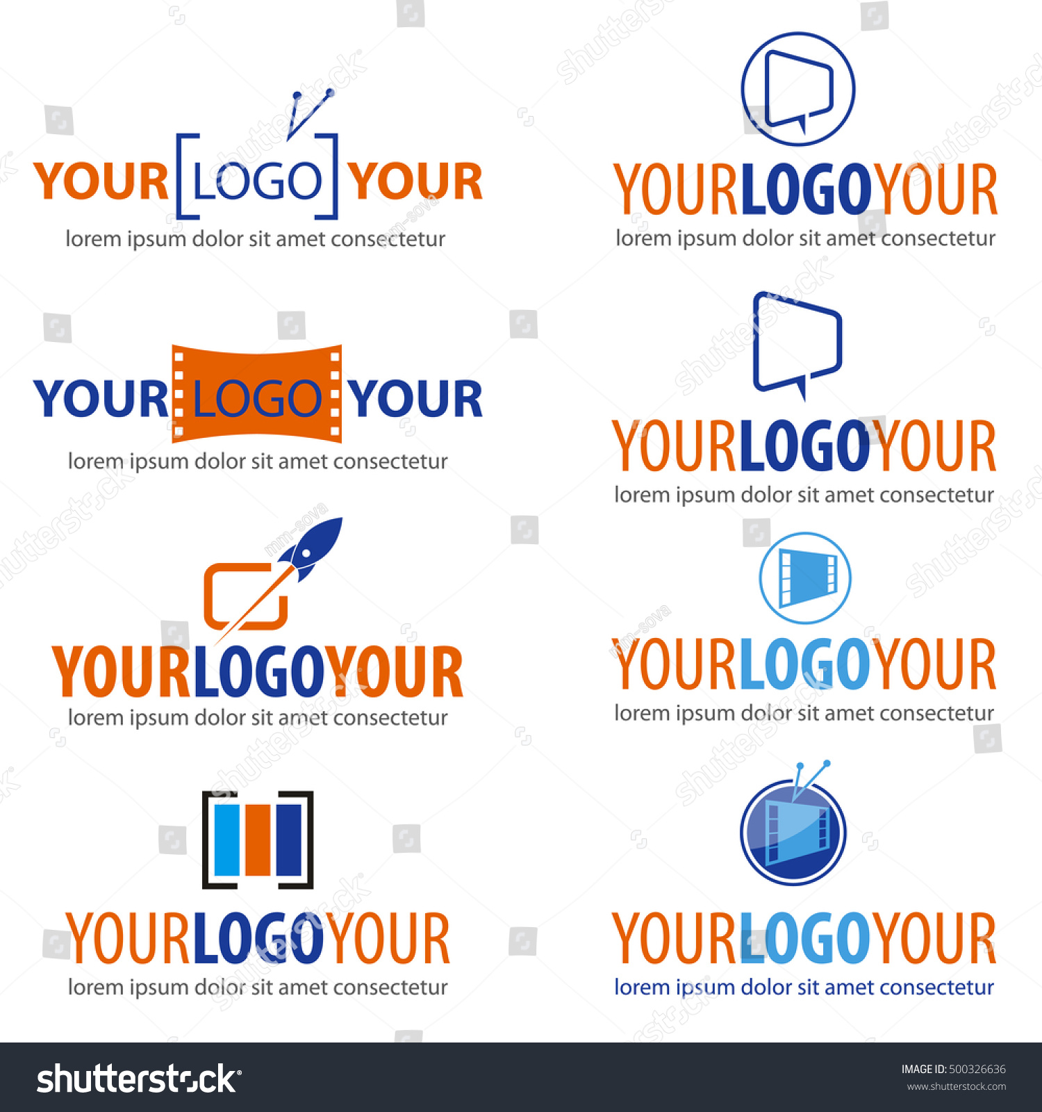 Abstract Logo Elements Design Logos Stock Vector (Royalty Free ...