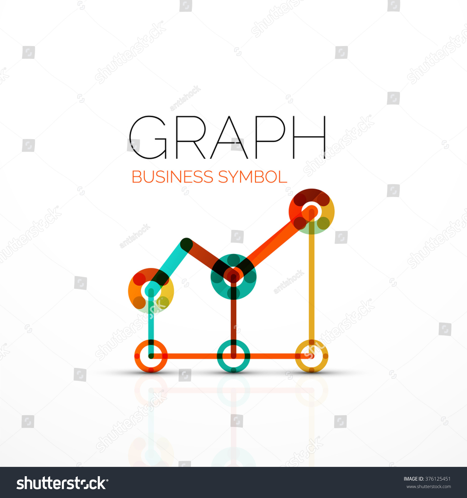 Abstract Logo Idea Linear Chart Graph Stock Vector (Royalty Free ...
