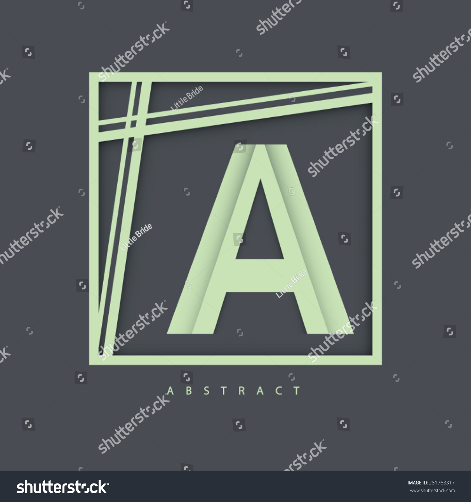 Abstract Logo Letter Border Vector Stock Vector (Royalty Free ...