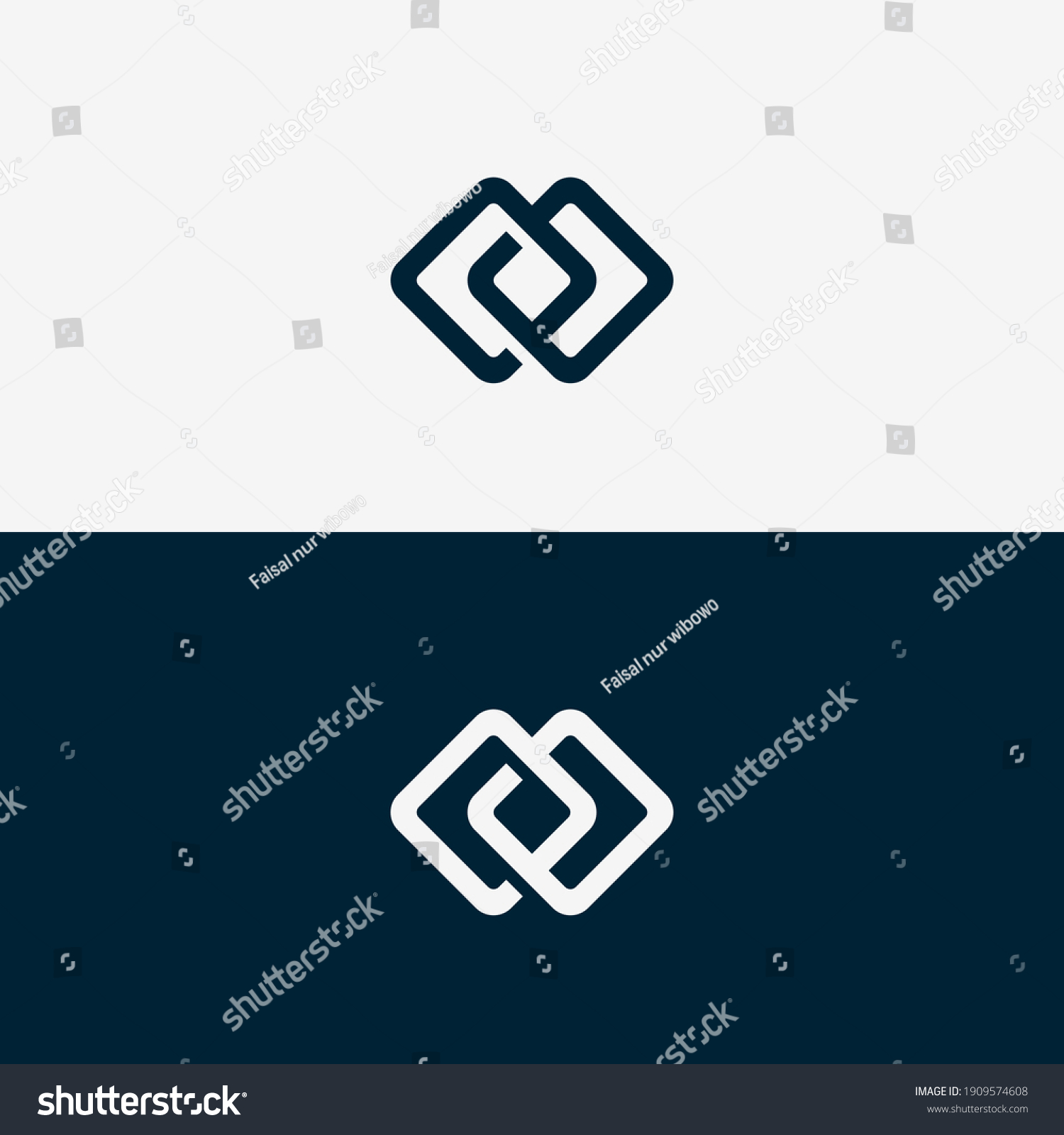 Abstract Logo Template Shape Square Round Stock Vector (Royalty Free ...