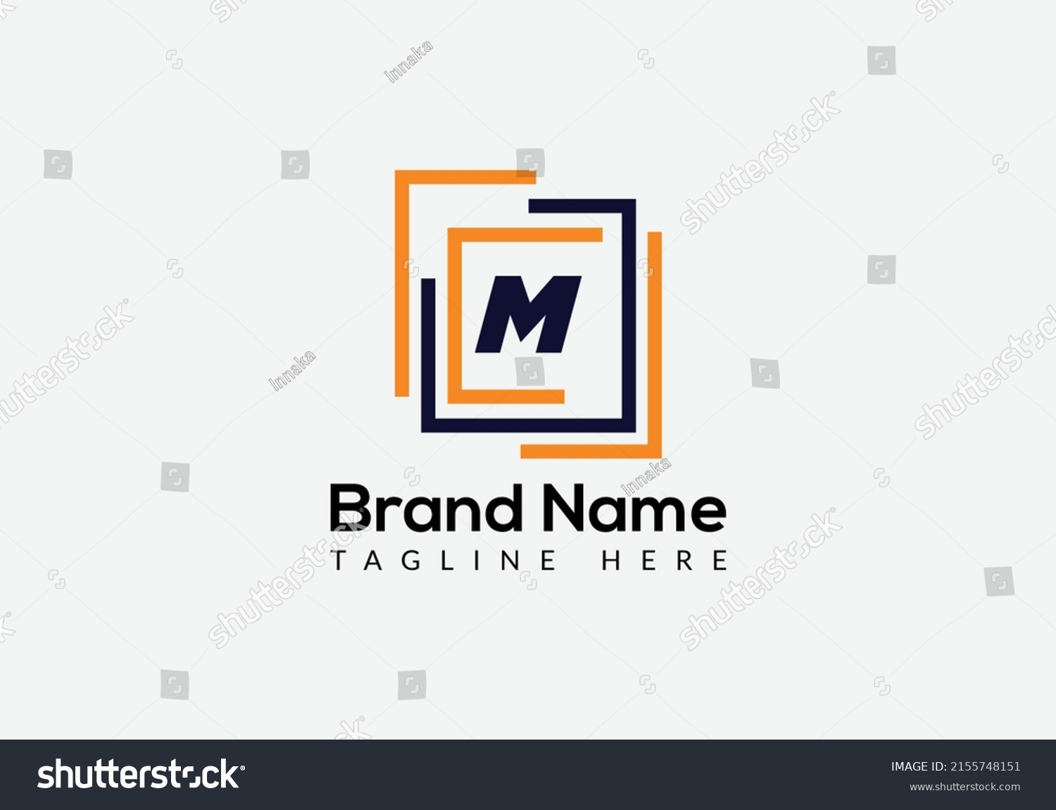 Abstract M Letter Modern Initial Logo Stock Vector (Royalty Free ...