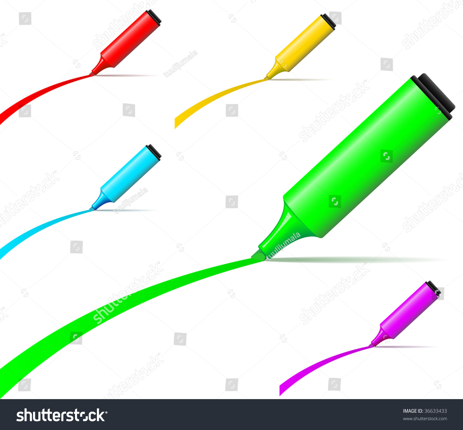 Abstract Marker Drawing Line Underlining Something Stock Vector ...