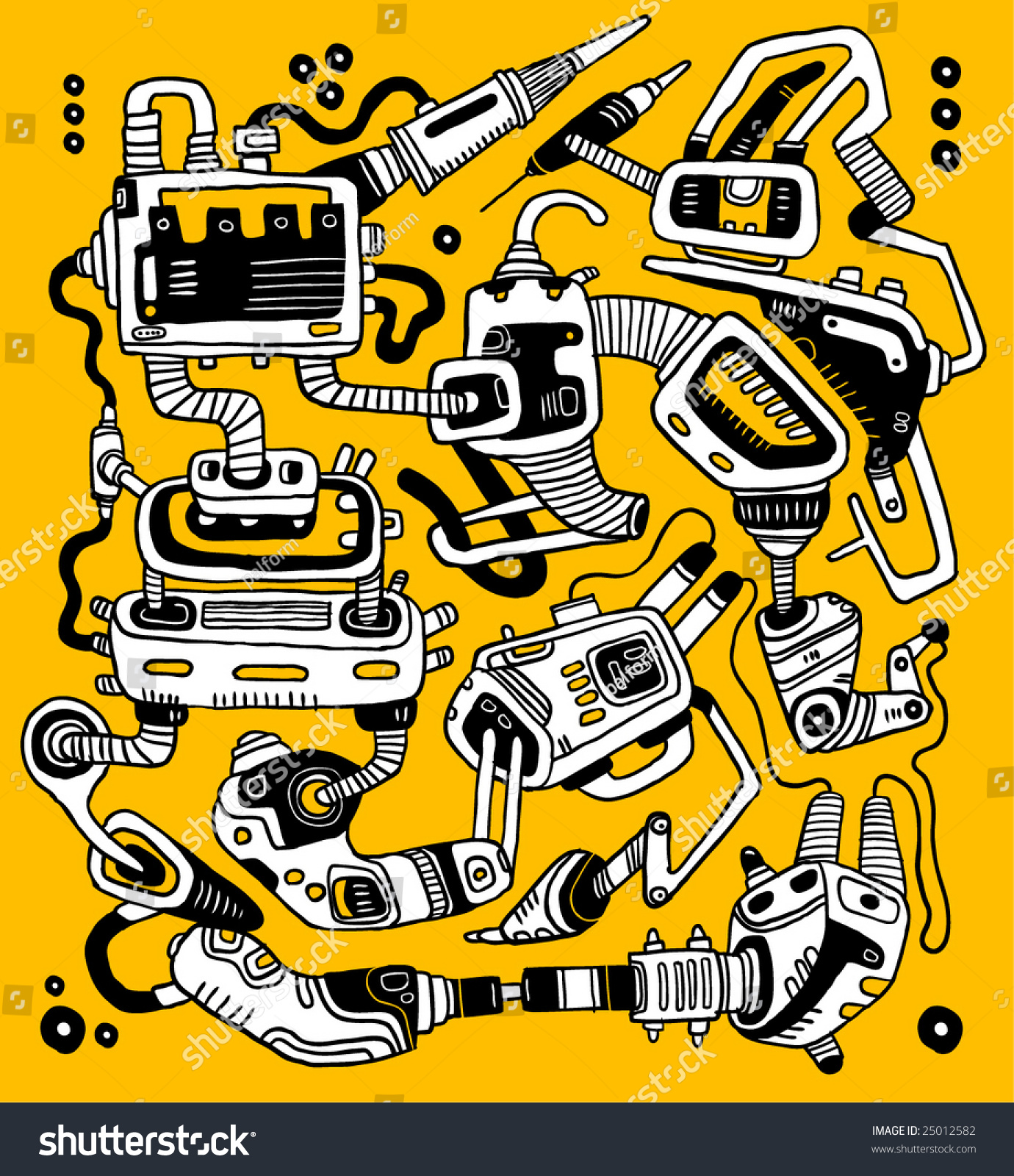 Abstract Mechanism Vector Illustration Stock Vector (Royalty Free ...