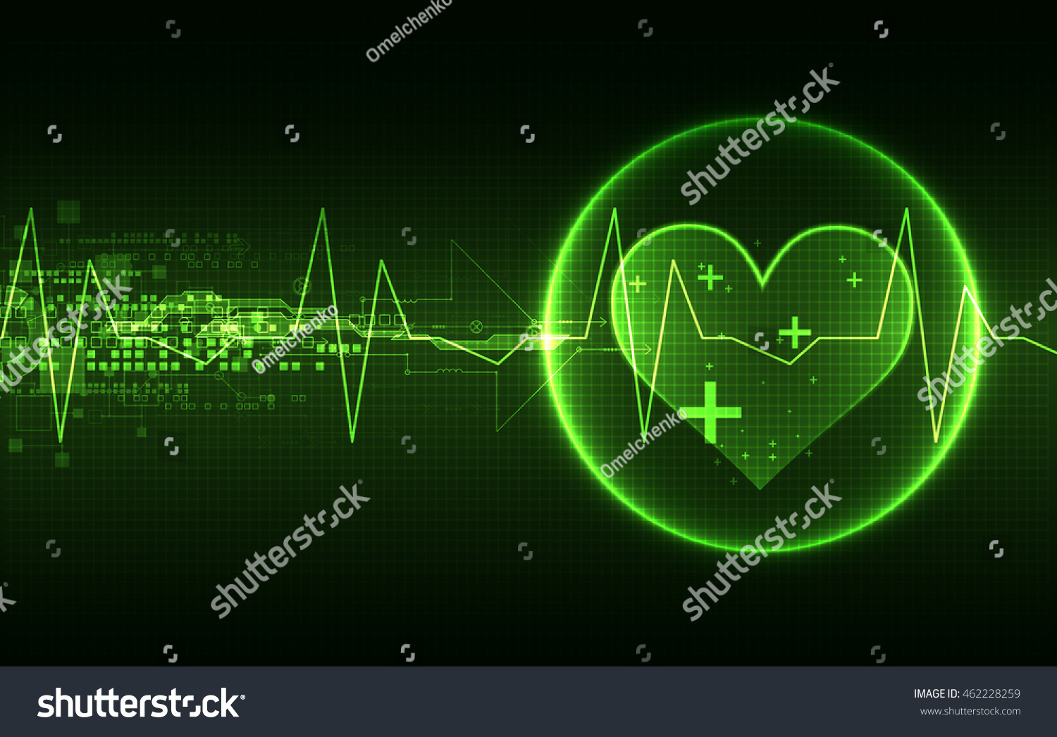 Abstract Medical Background Cardiogram Theme Stock Vector (Royalty Free ...