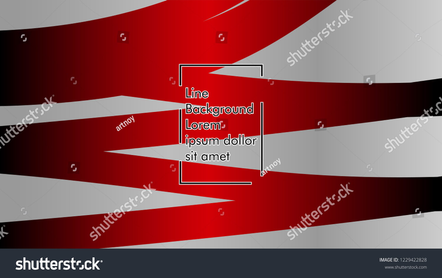 Abstract Metallic Red Black Frame Layout: vector de stock (libre de ...