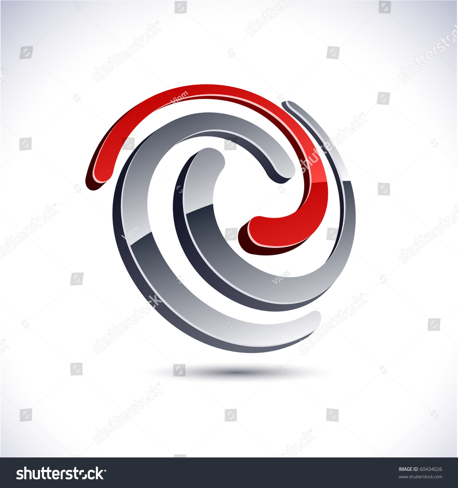 Abstract Modern 3d Swirl Logo. Vector. - 60434026 : Shutterstock