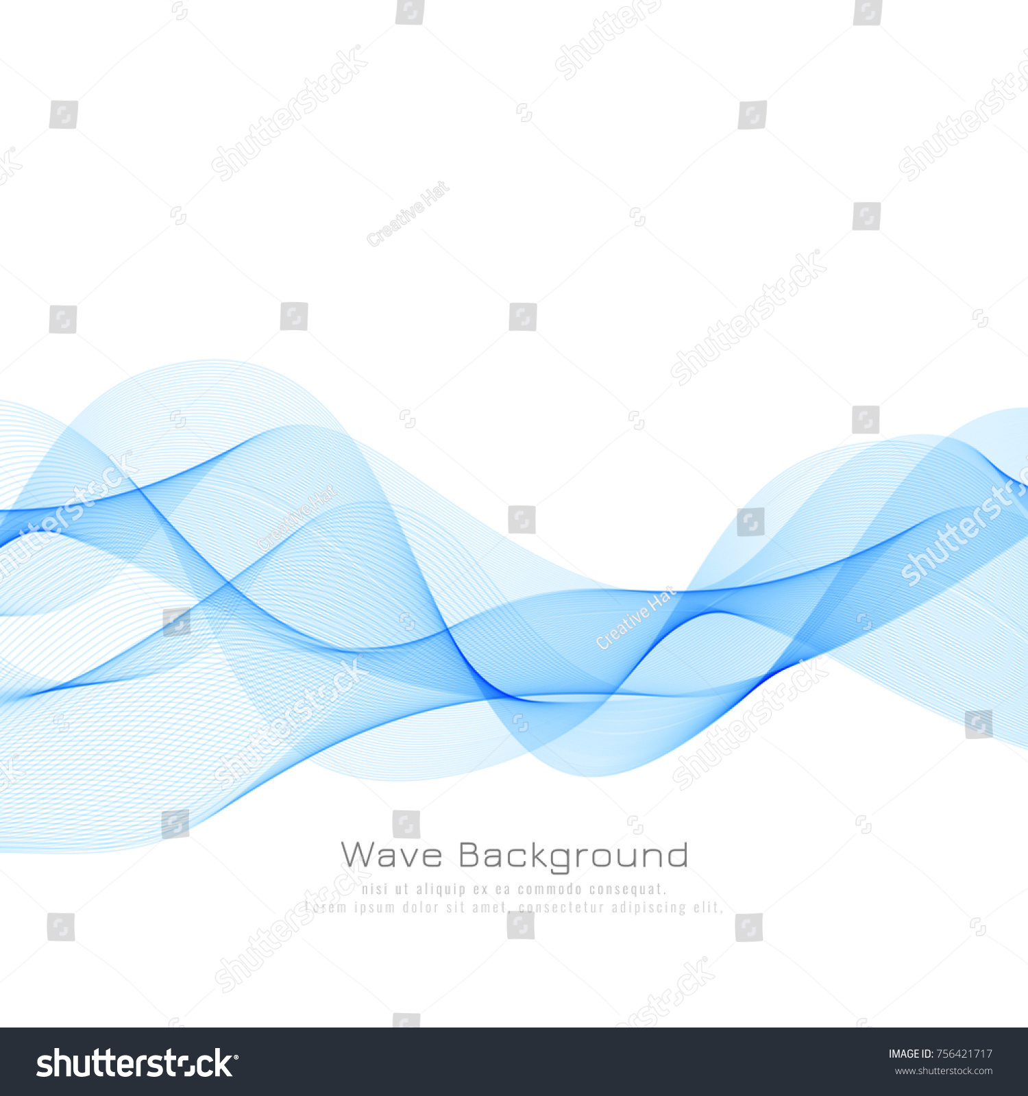 Abstract Modern Wave Background Stock Vector (Royalty Free) 756421717