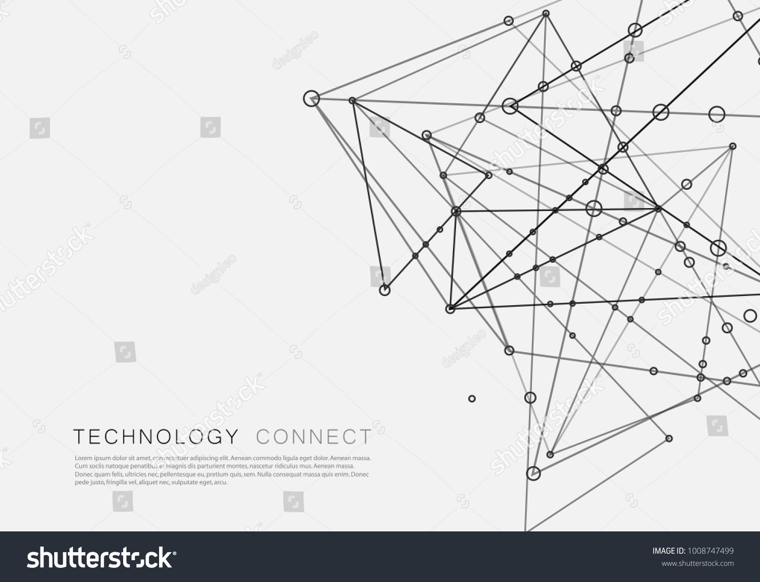 Abstract Molecules Connect Design Technology Structure: vector de stock ...