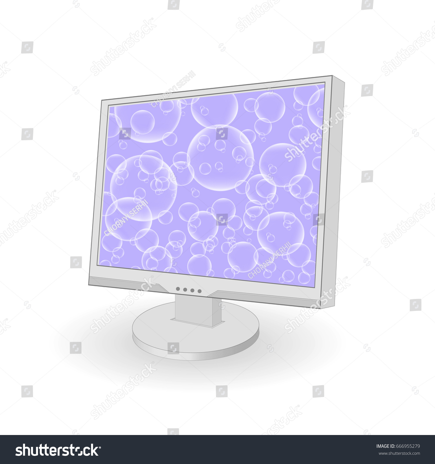 Abstract Monitors 3d Monitors Vector Drawing Stock Vector (Royalty Free ...