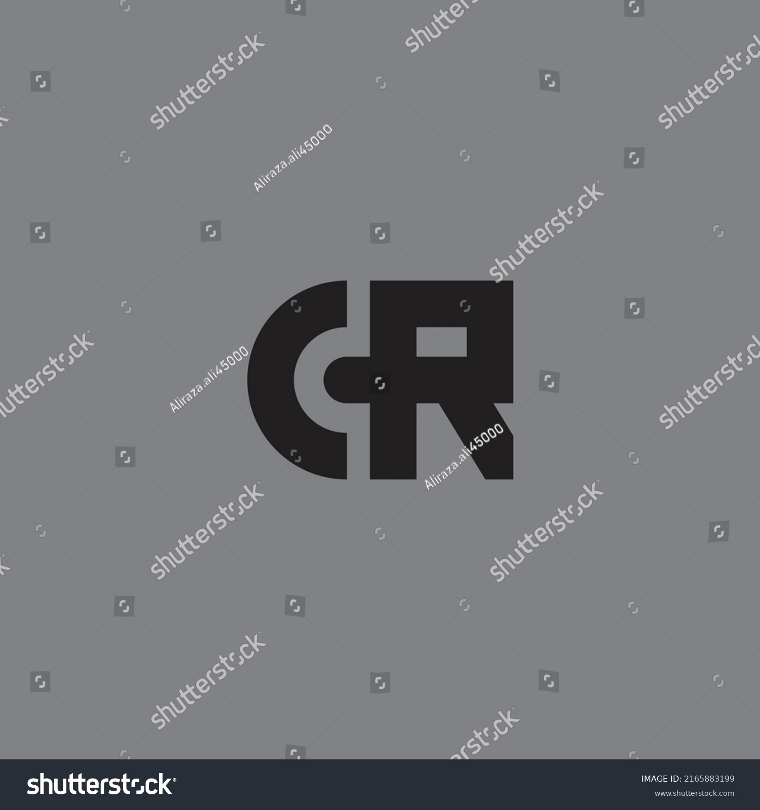 Abstract Monogram Cr Rc Logo Design Stock Vector (Royalty Free ...
