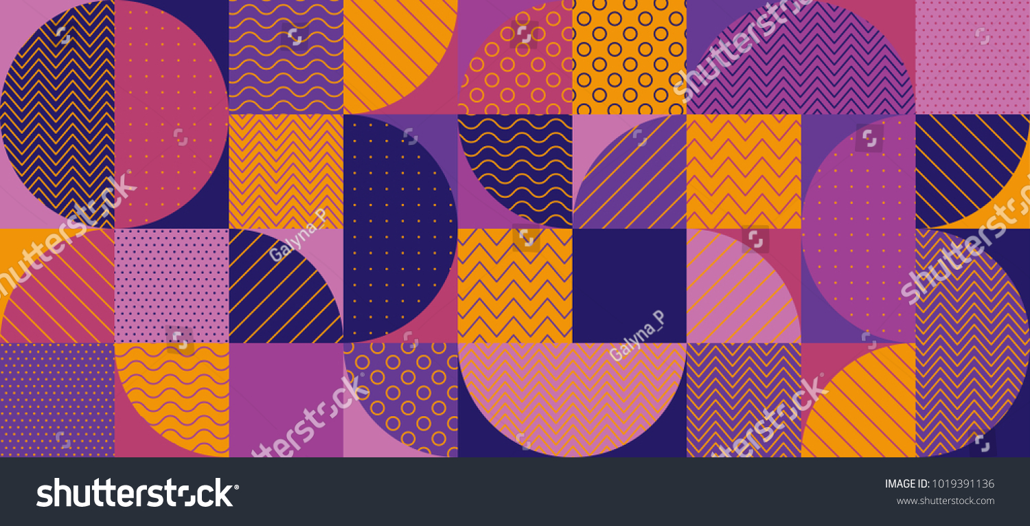 Abstract Multicolored Geometric Pattern Geometry Stock Stock Vector ...
