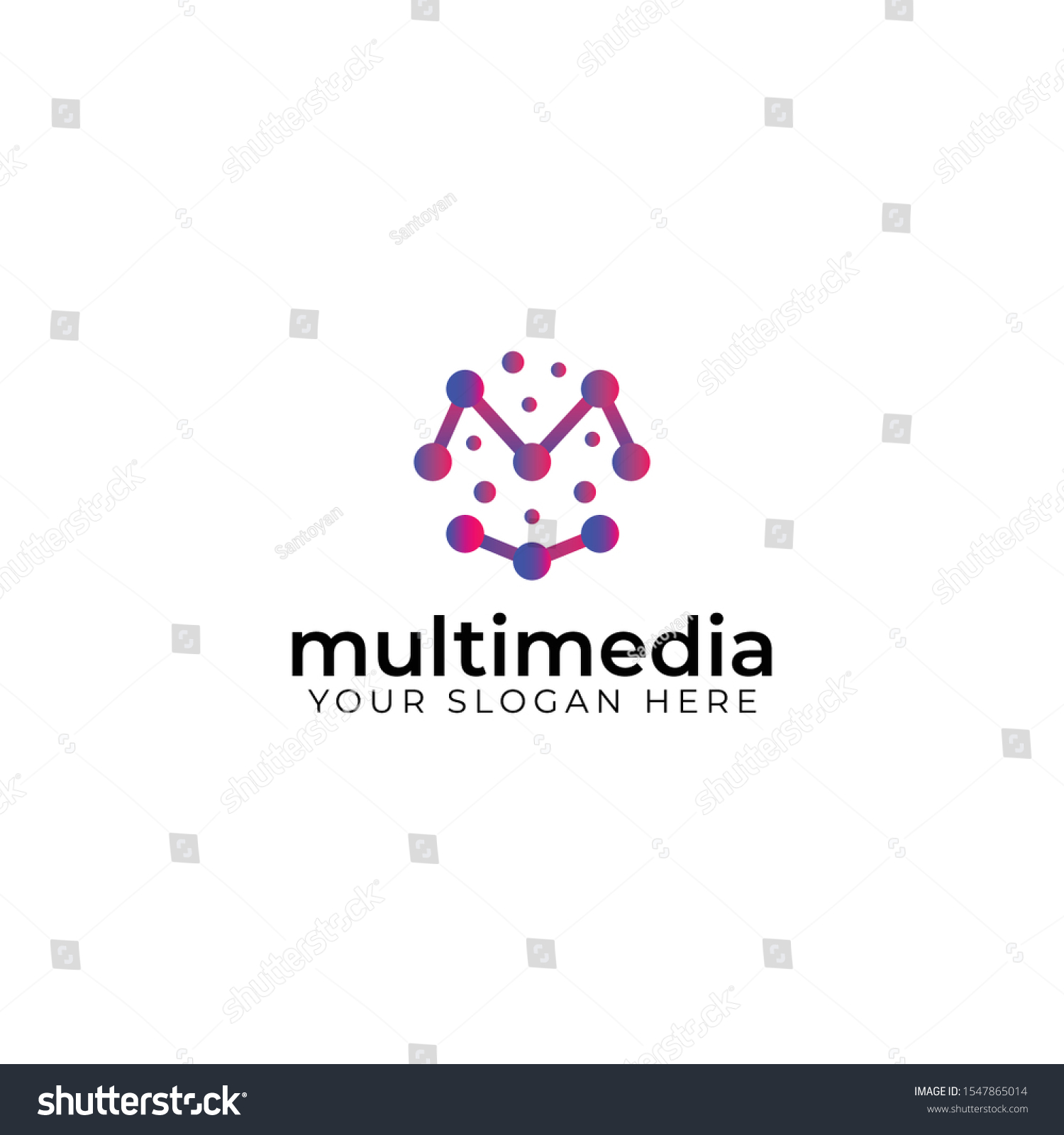 Abstract Multimedia Logo Vector Concept Awesome Stock Vector (Royalty ...
