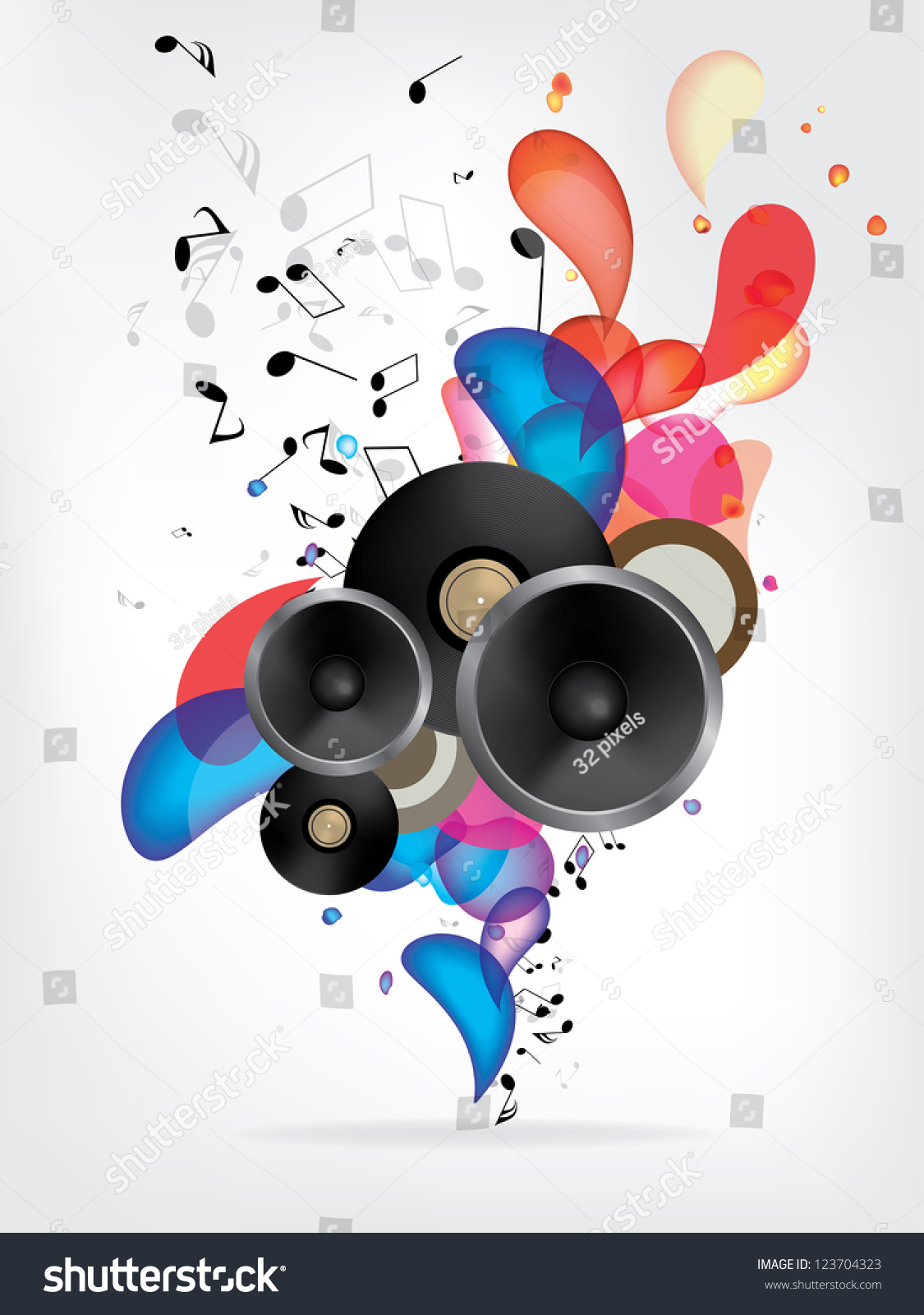 Abstract Music Background Notes: เวกเตอร์สต็อก (ปลอดค่าลิขสิทธิ์ ...