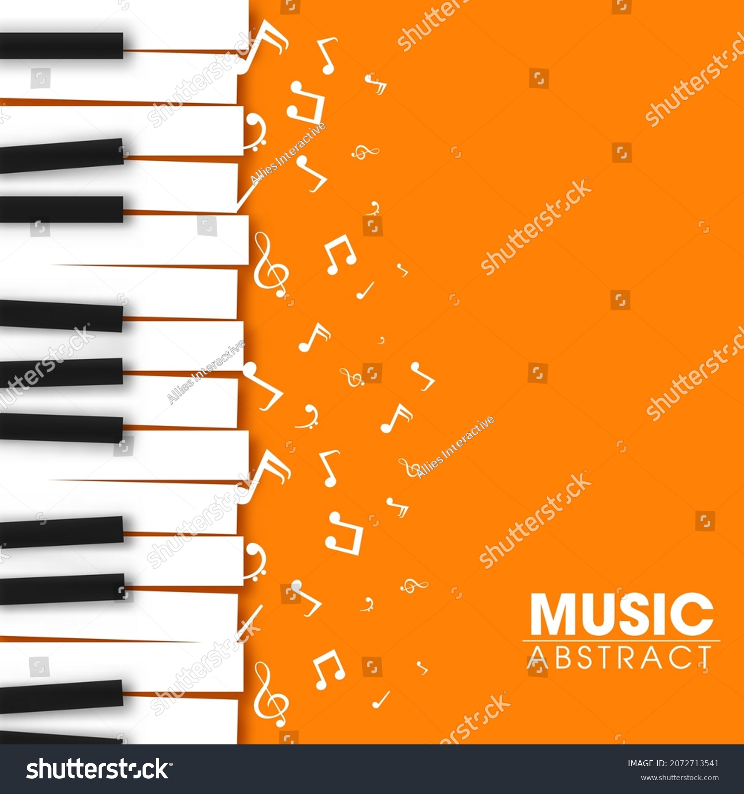 Abstract Music Notes Background Creative Piano Stock Vector (Royalty ...