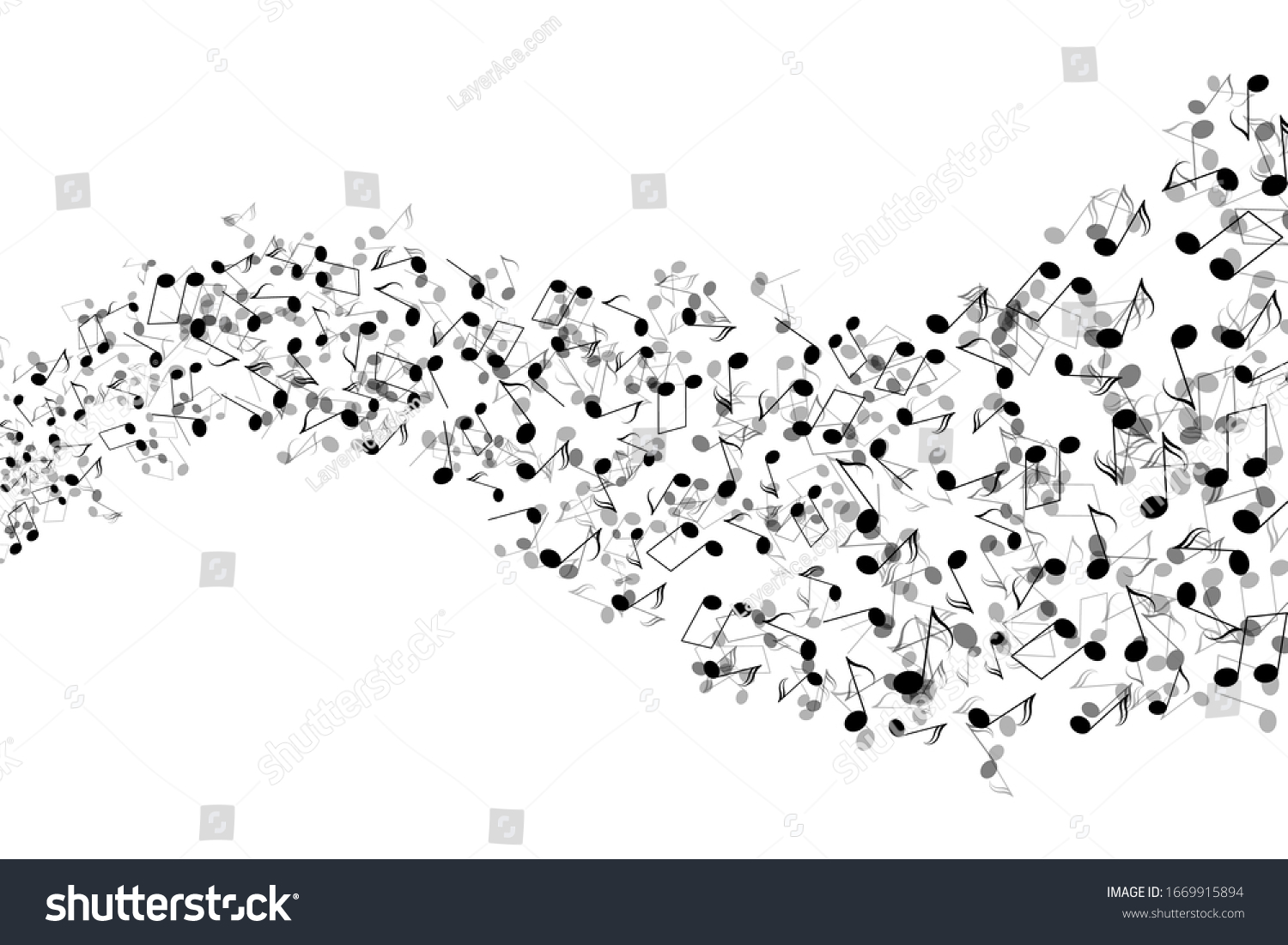 Abstract Musical Background Composition Music Notes Stock Vector ...