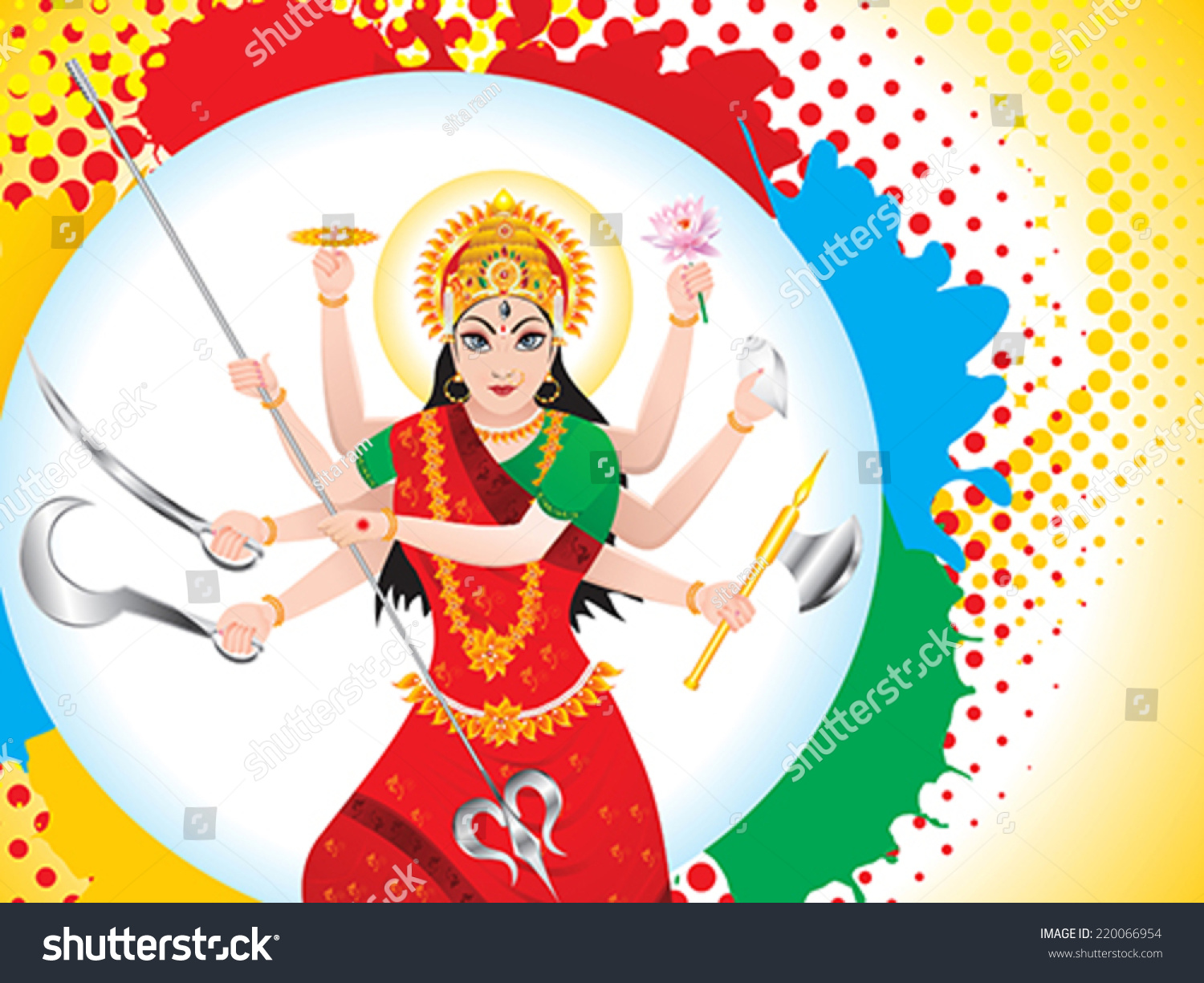 Abstract Navratri Background Vector Illustration Stock Vector (Royalty ...