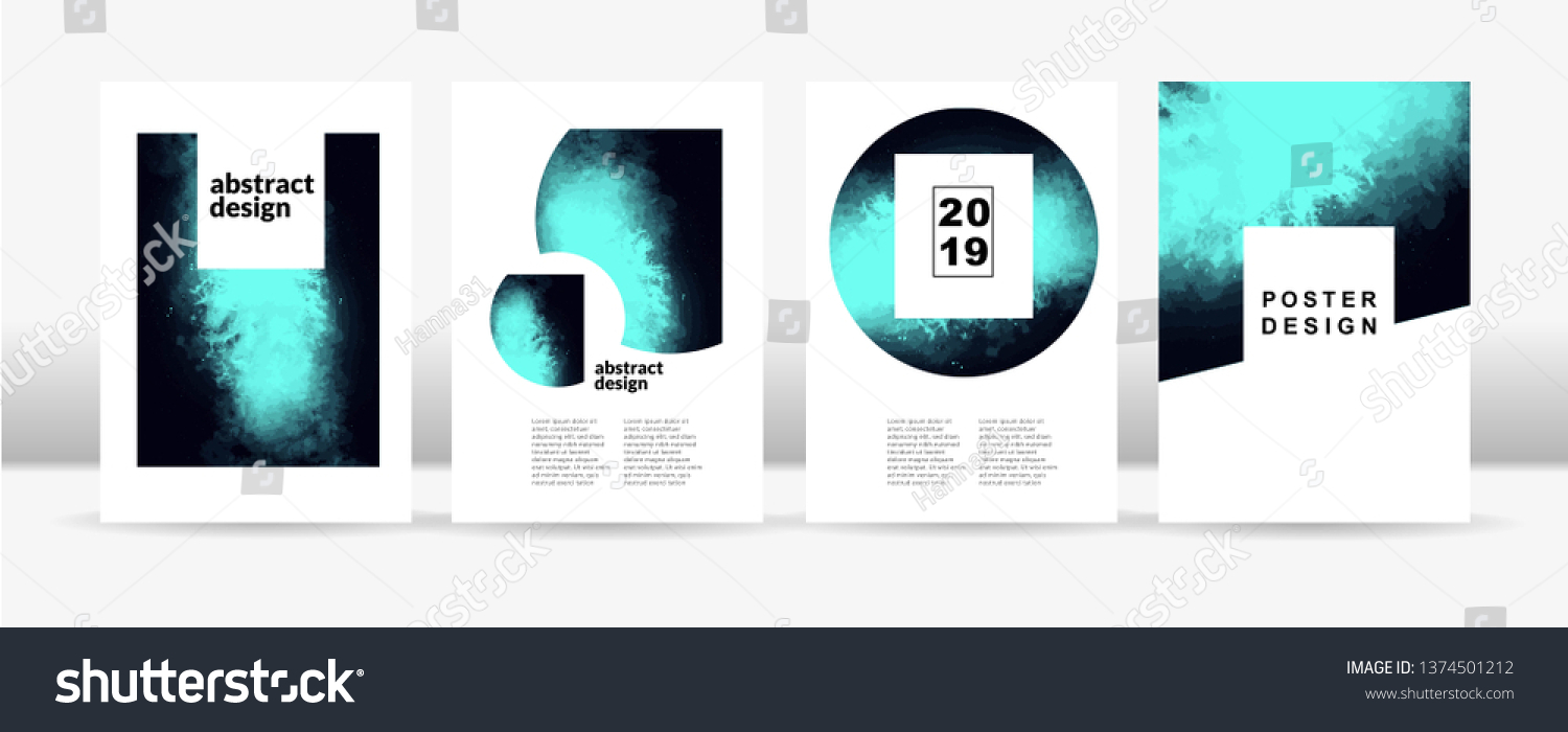Abstract Nebula Poster Template Stock Vector (Royalty Free) 1374501212 ...